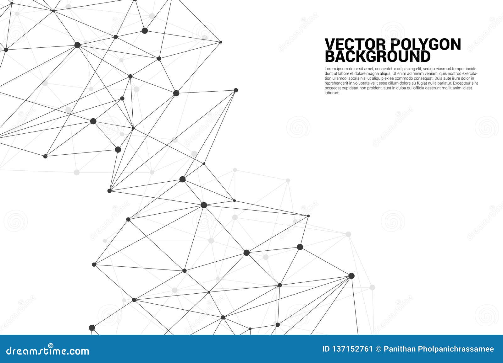 Network Connecting Dot Polygon Background. Stock Illustration ...
