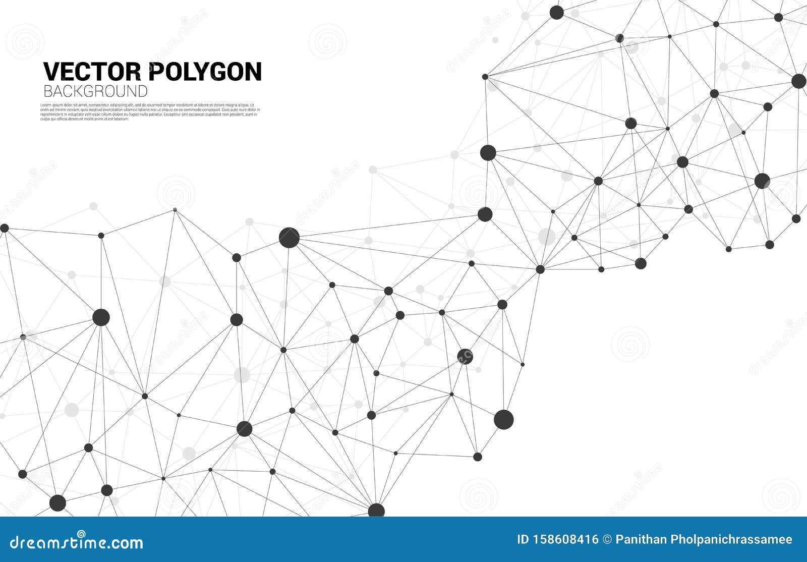 Network Connecting Dot Polygon Background. Concept of Network Business ...