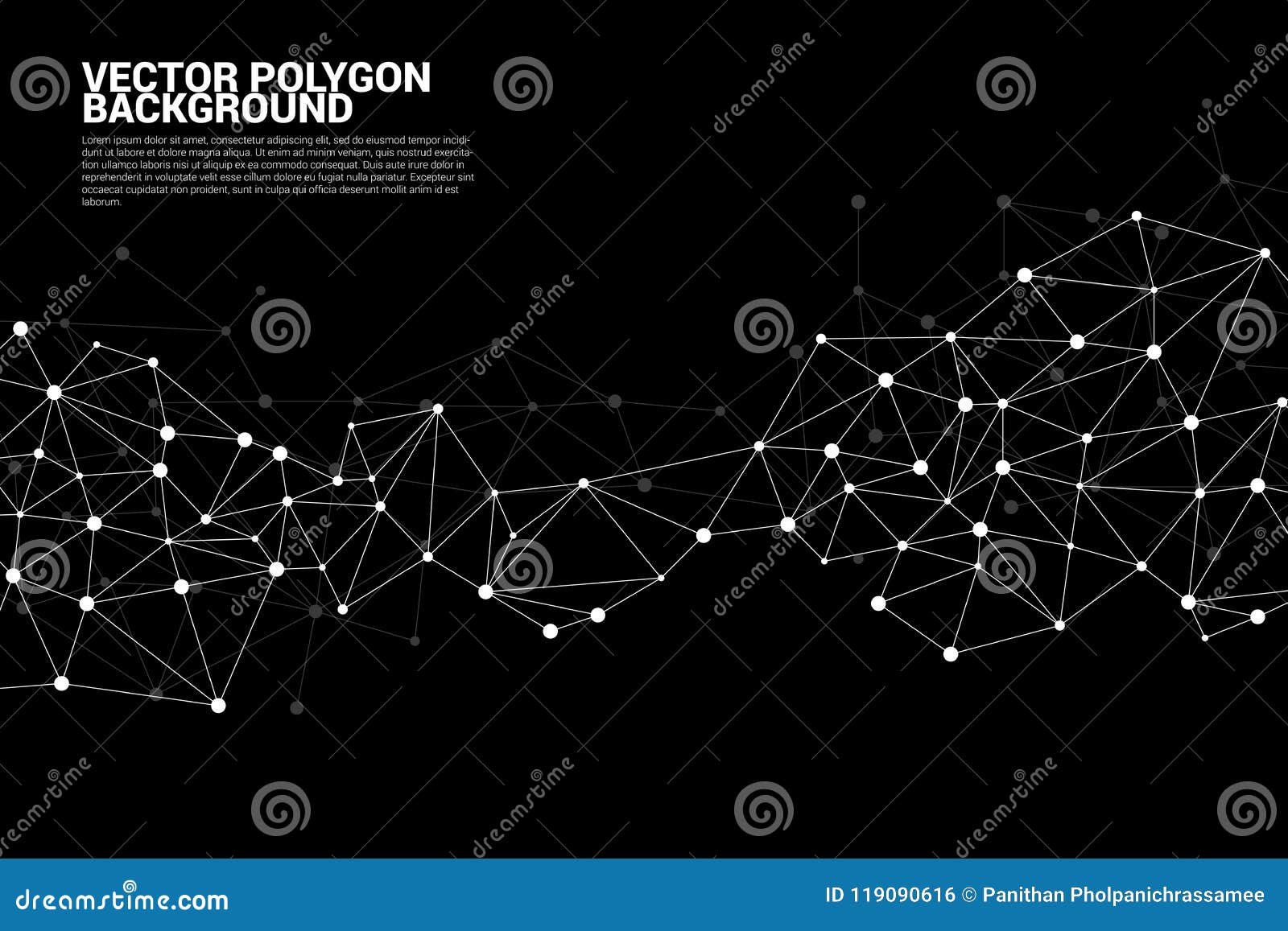 Network Connecting Dot Polygon Background : Concept of Network ...