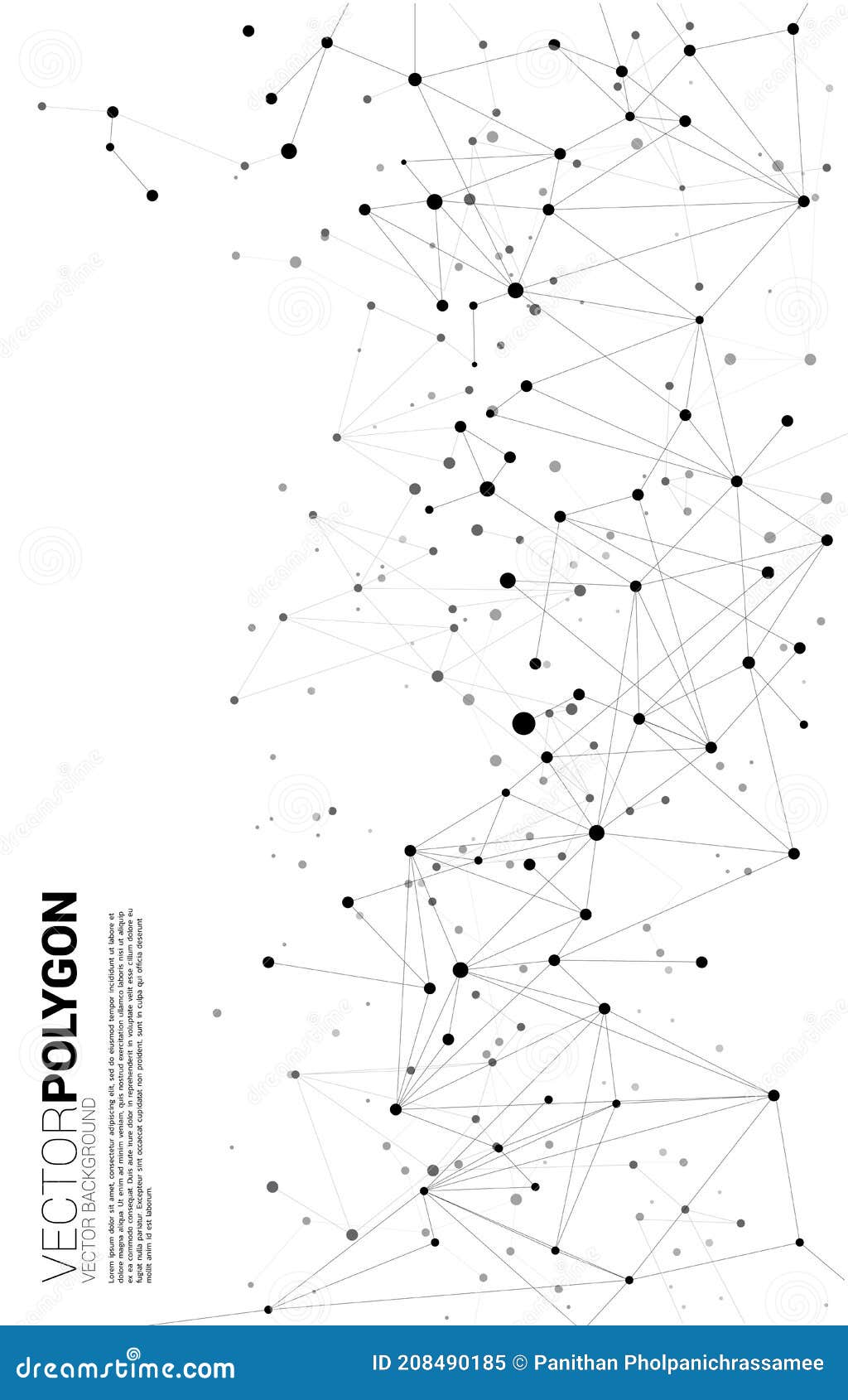 Network Connecting Dot Polygon Background. Stock Vector - Illustration ...