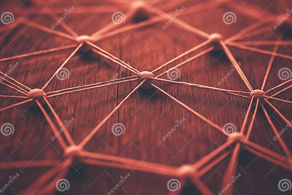Network Connecting Points with Lines Symbolizing Communication and ...
