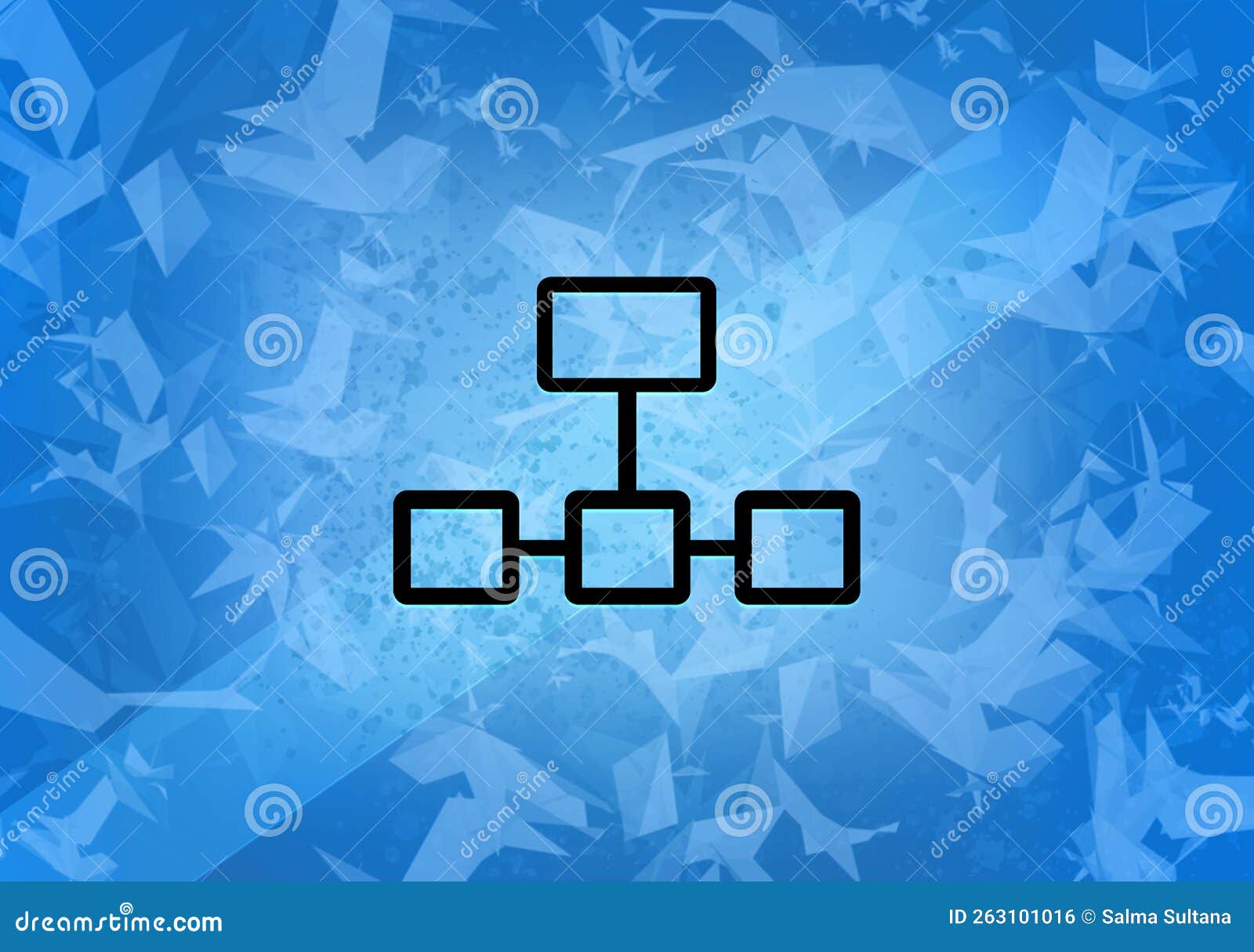 Network Connection Aesthetic Abstract Icon on Blue Background Stock ...