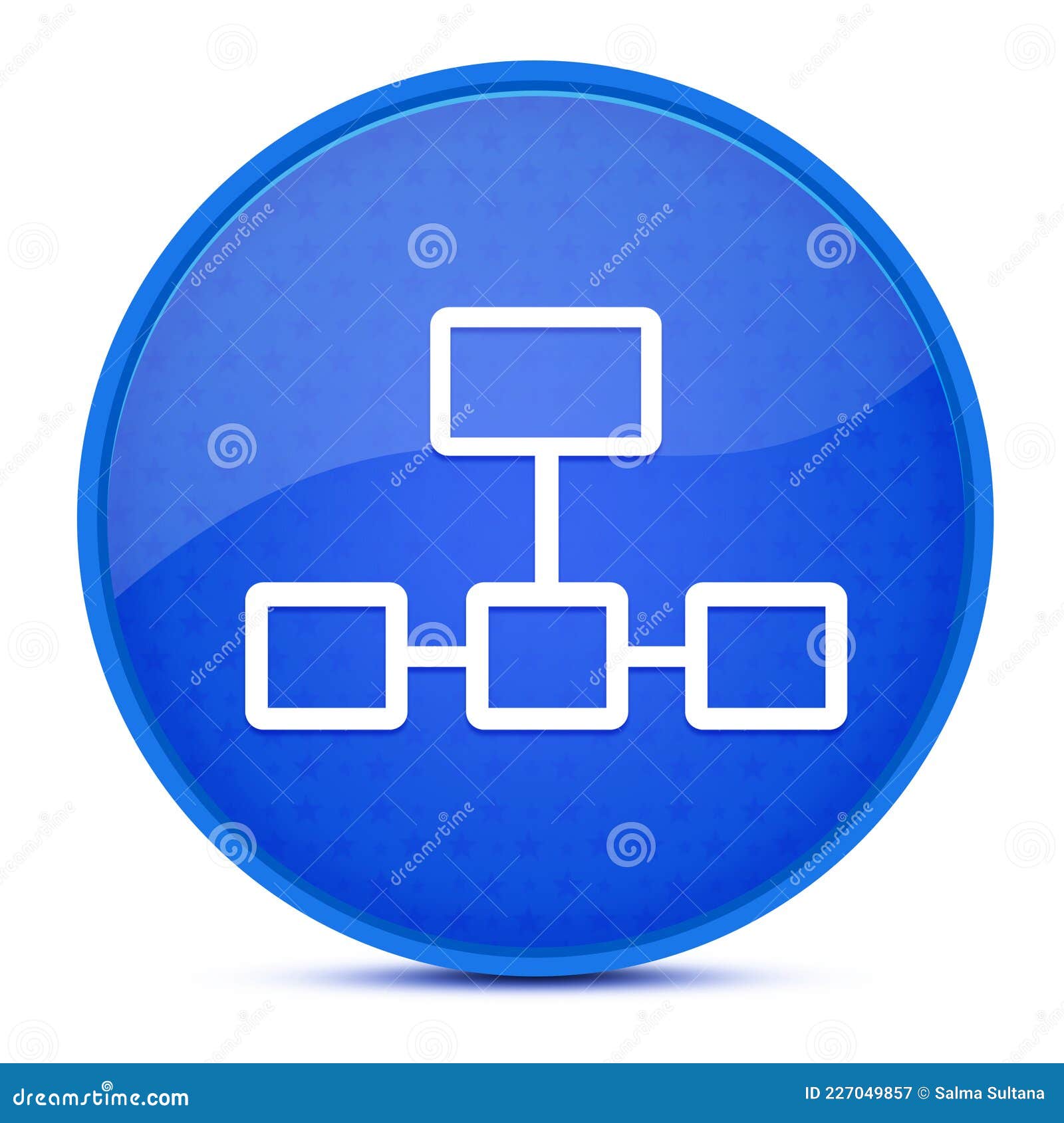 Network Connection Aesthetic Glossy Blue Round Button Abstract Stock ...