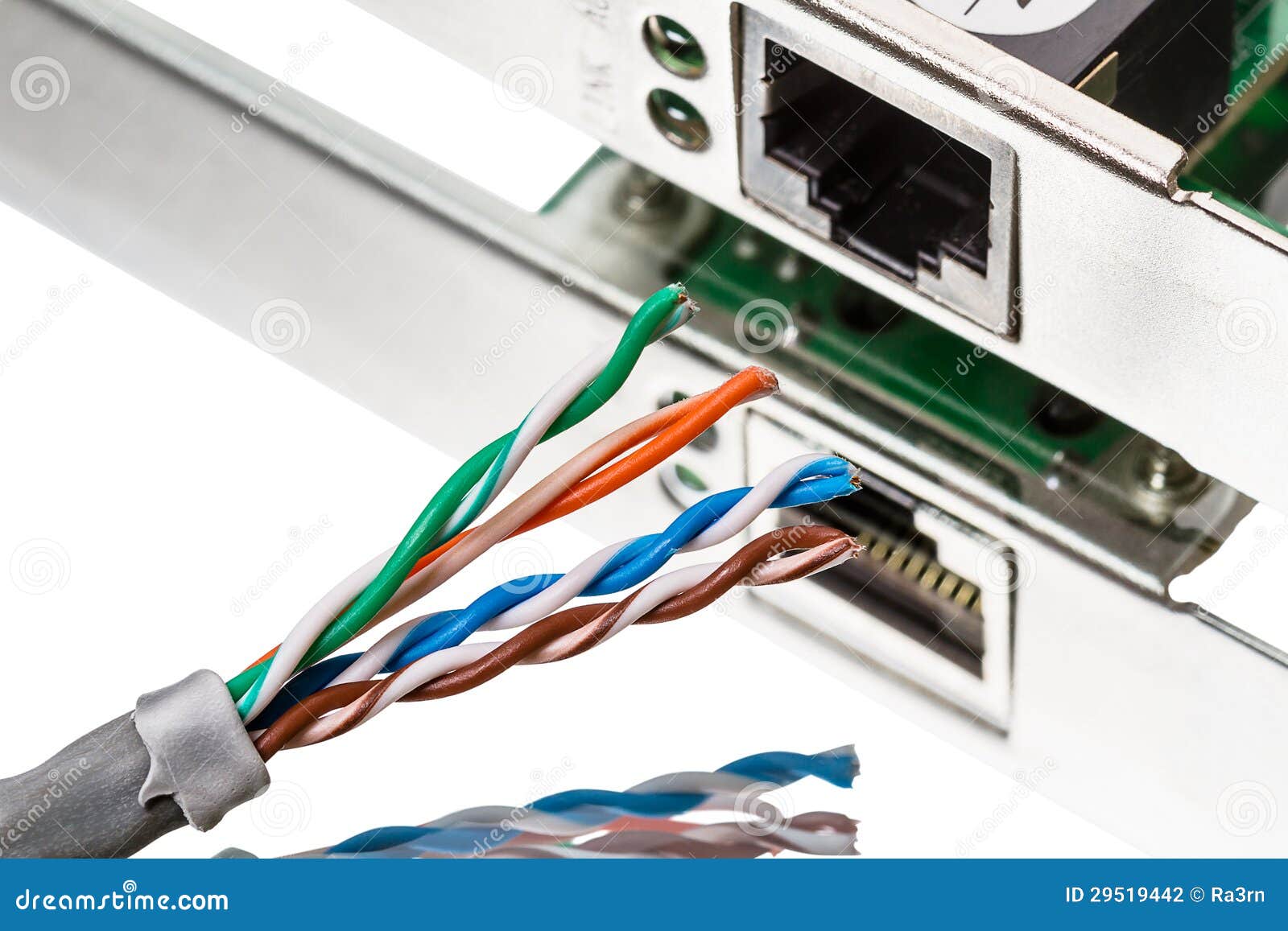 Network Connection and Cable CAT5 Stock Photo - Image of ...