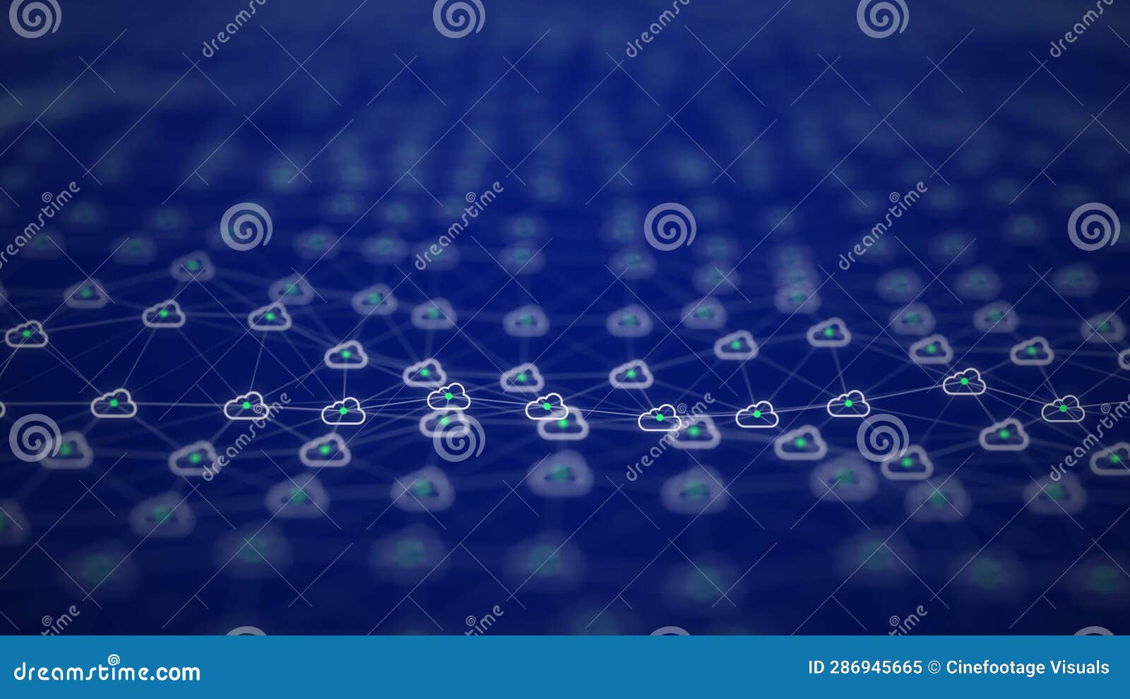 Network Connection for Cloud Computing Stock Video - Video of cloud ...