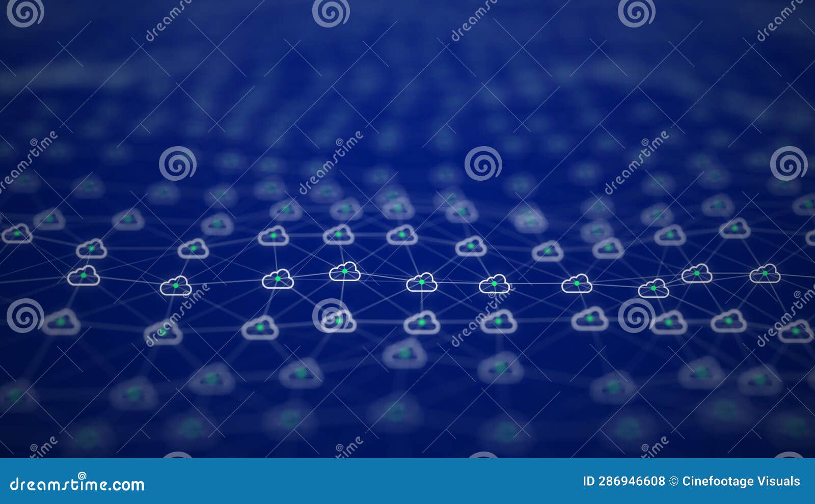Network Connection for Cloud Computing Stock Illustration ...