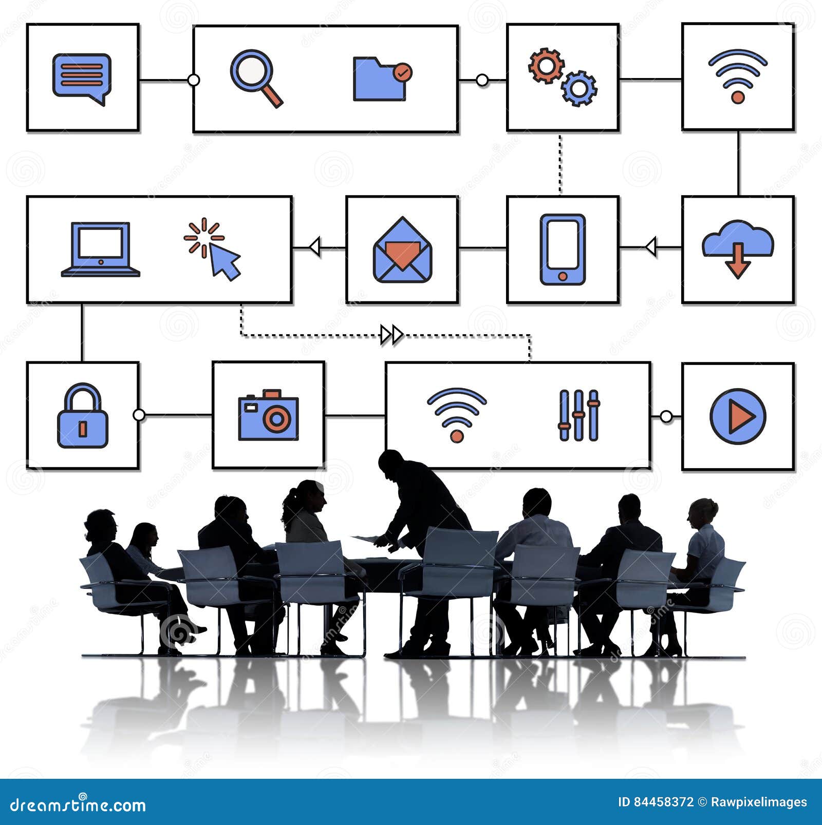 Network Connection Data Internet Technology Concept Stock Photo - Image ...