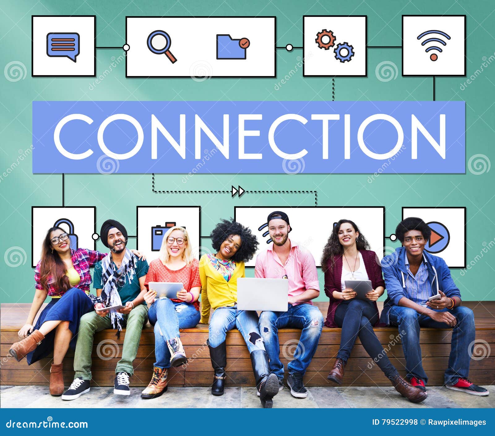 Network Connection Data Internet Technology Concept Stock Photo - Image ...