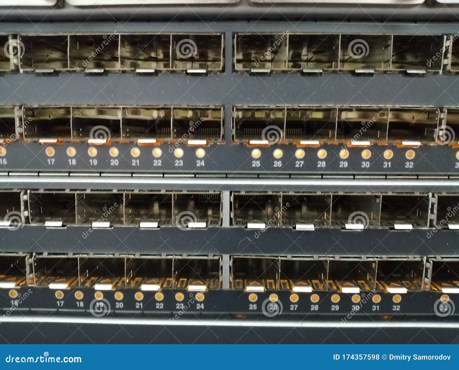 Network Connection Device Fiber Wire Stock Photo - Image of port ...