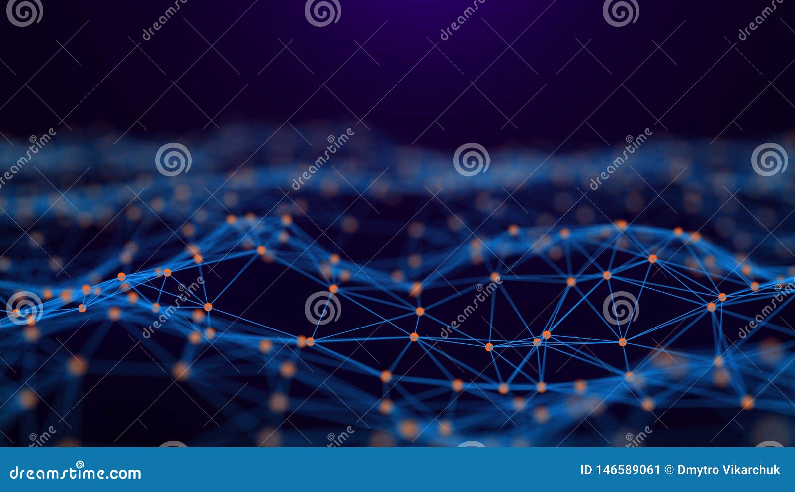Network Connection Dots and Lines. Technology Background. Plexus. Big Data Background. Green. 3d ...