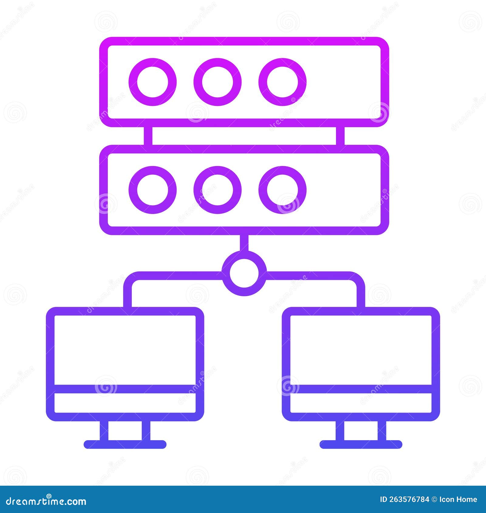 Network Connection Icon Modern Illustration Stock Vector - Illustration ...