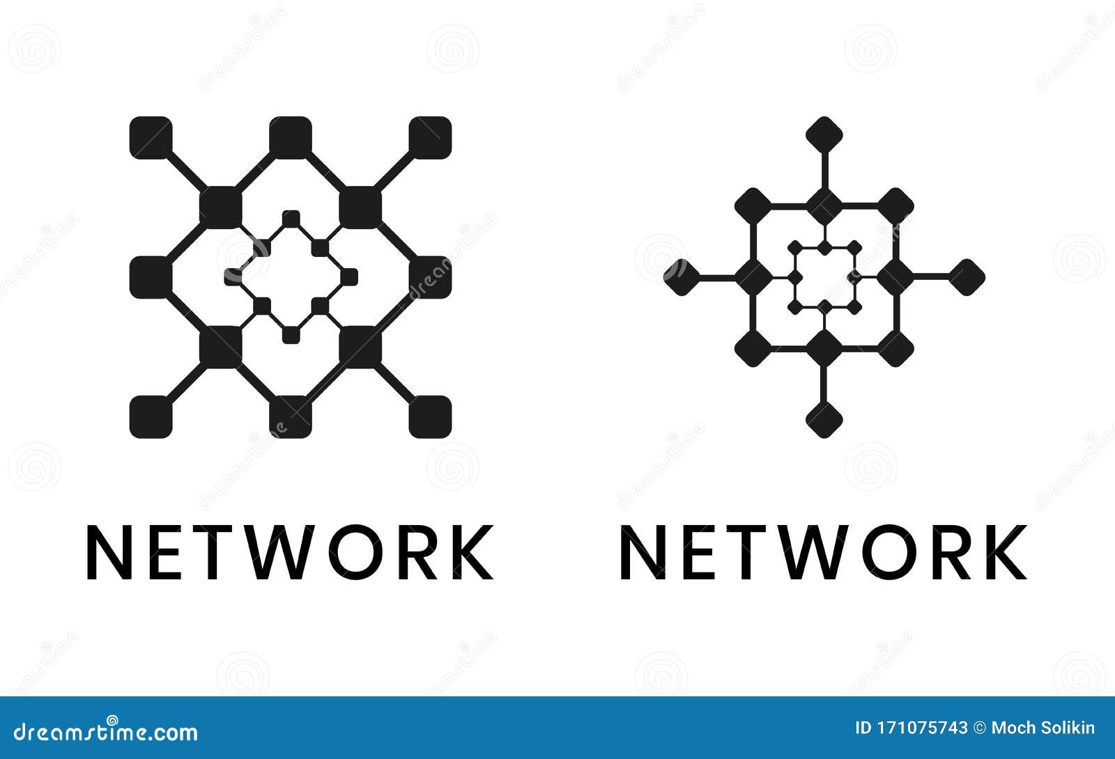 Network Connection Icons for Applications and Websites Stock Vector ...