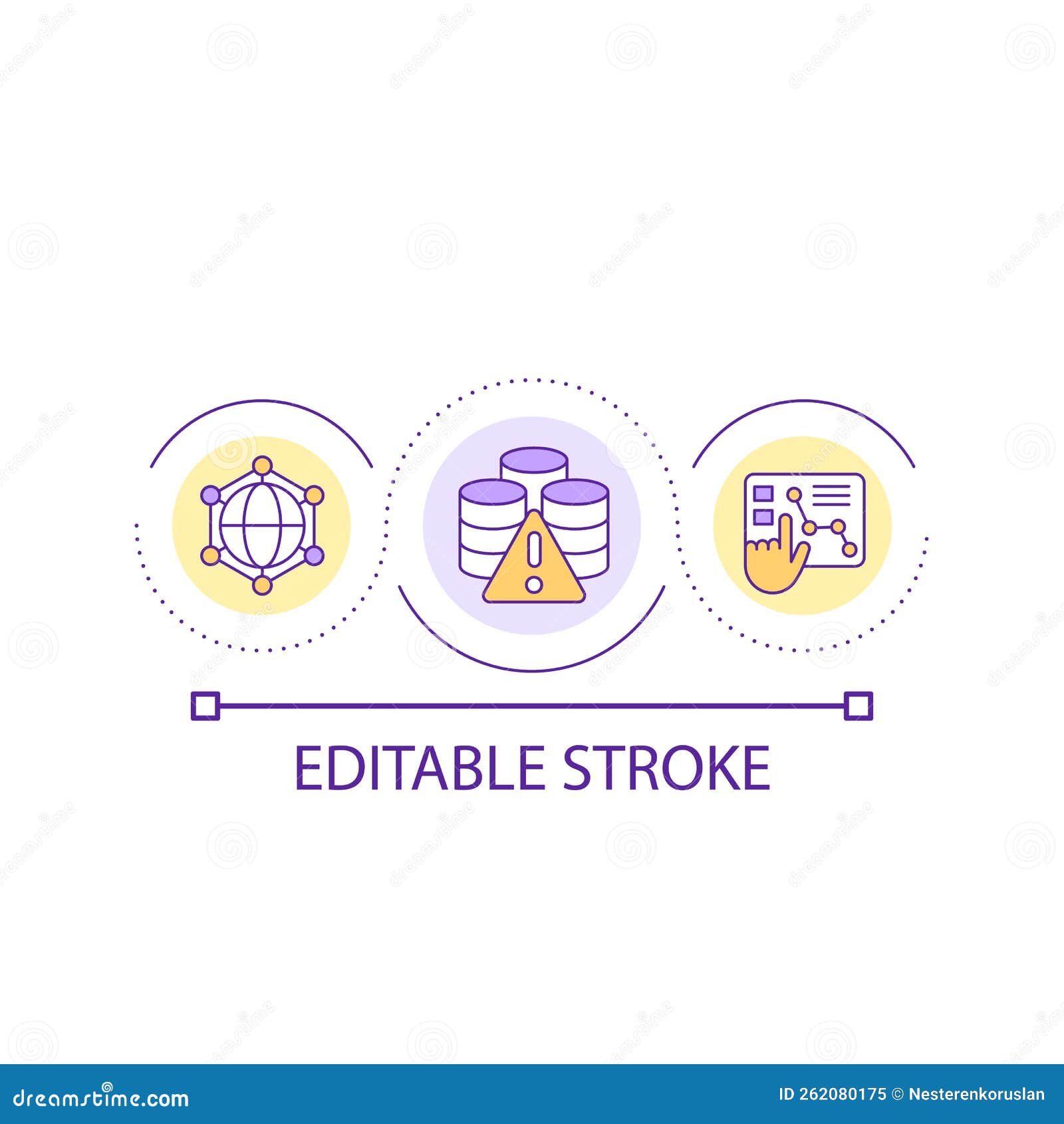 Network Connection Loop Concept Icon Stock Vector - Illustration of ...