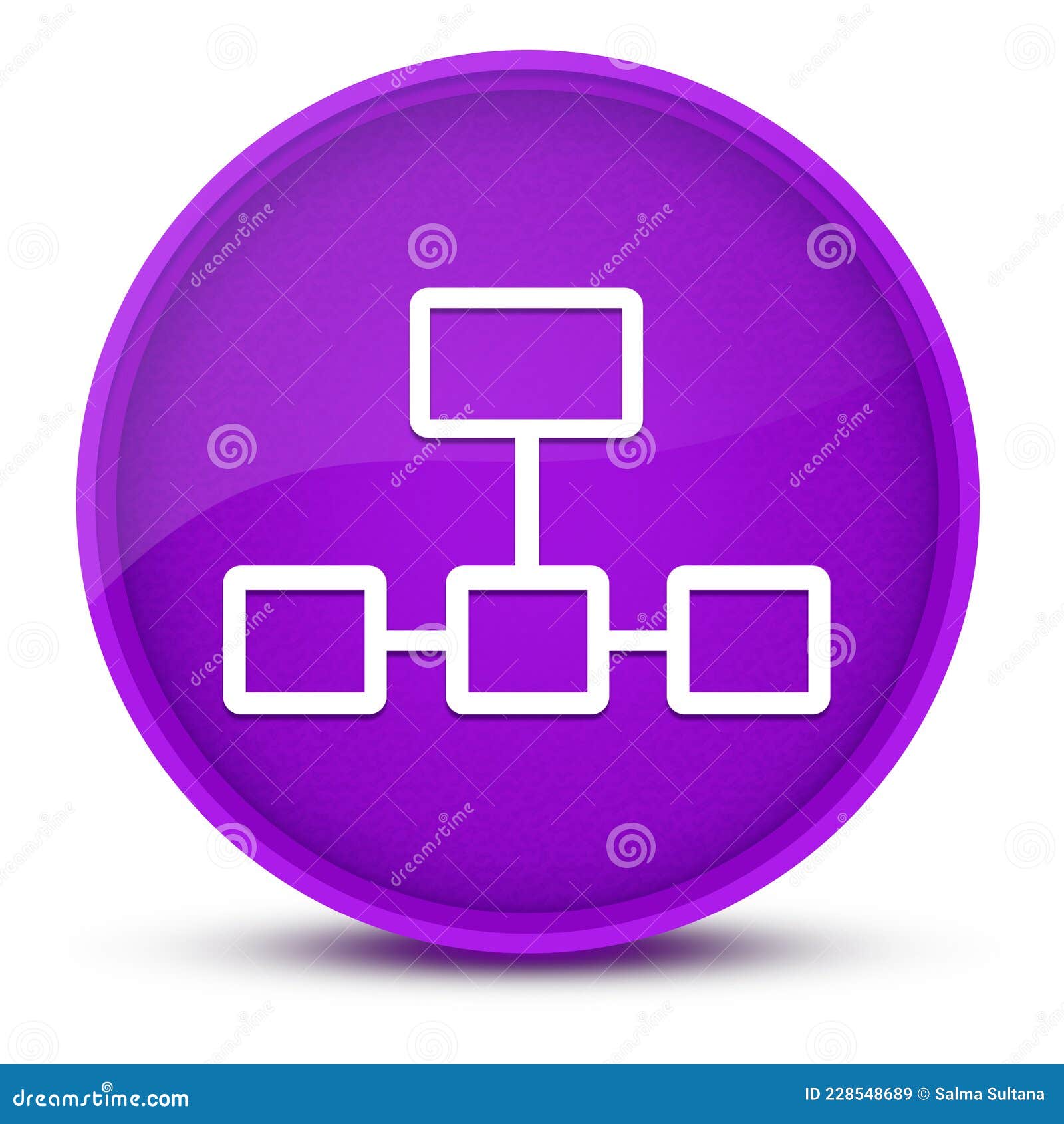 Network Connection Luxurious Glossy Purple Round Button Abstract Stock ...