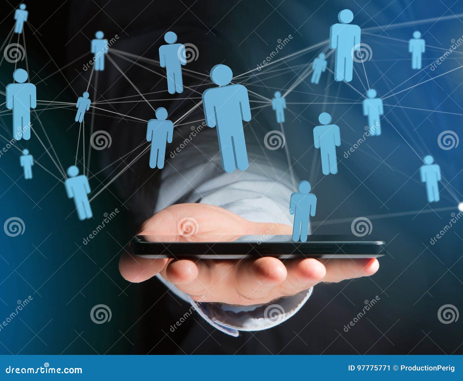 Network Connection with People Linked Each Other - Business and Stock ...