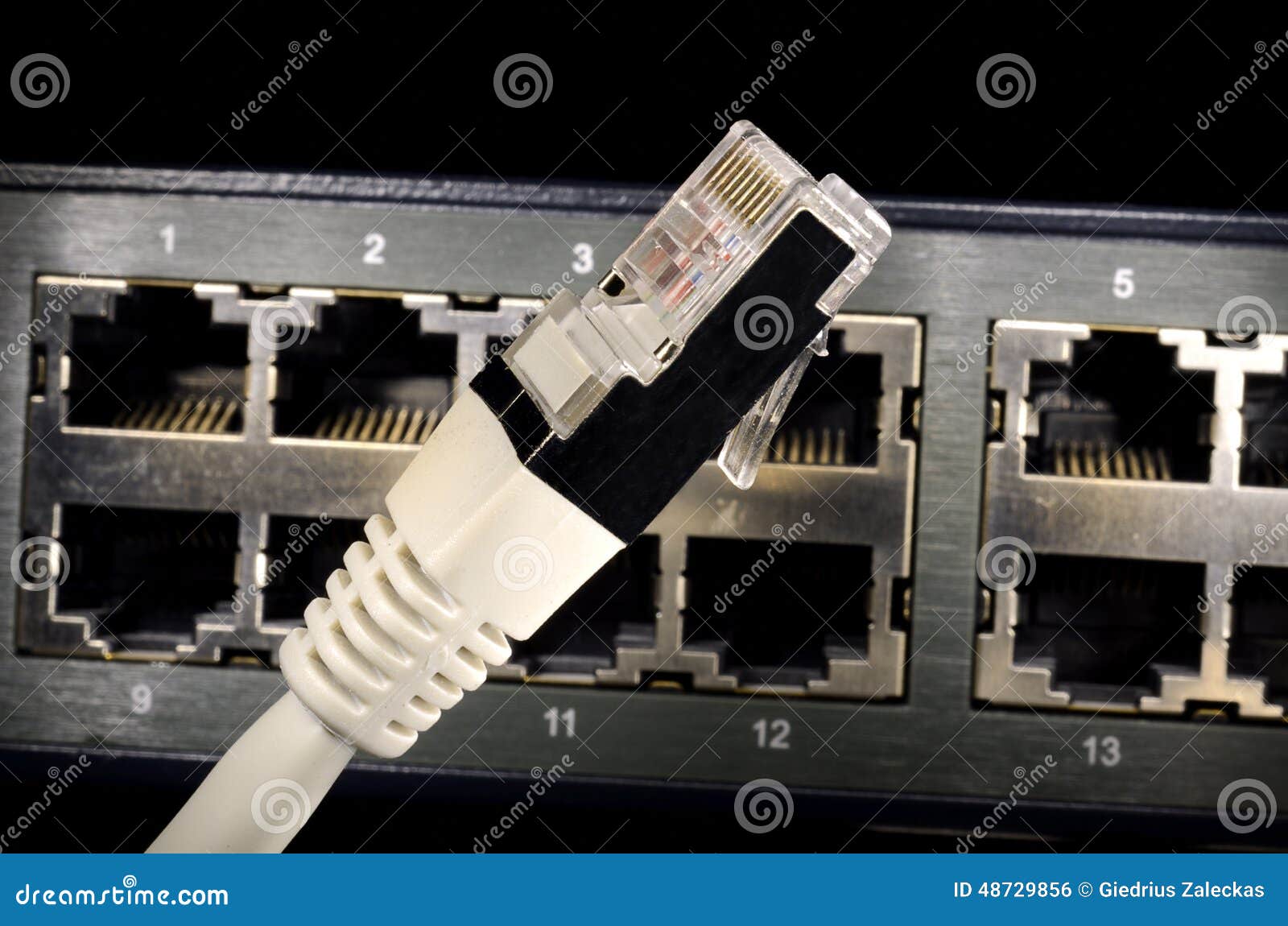 Network Connection Plug and Router Stock Photo - Image of network, plug ...