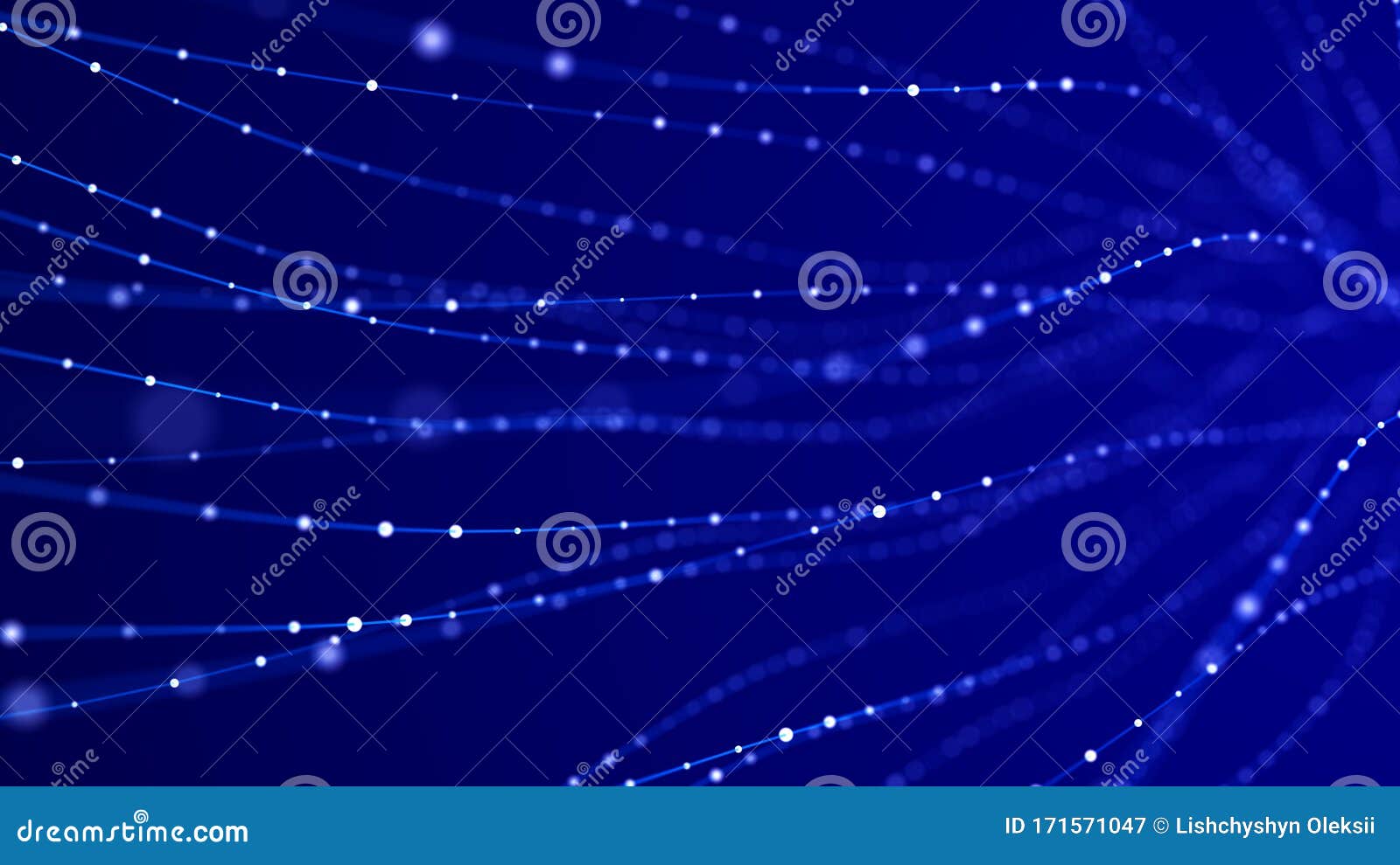 Network Connection Structure. Big Data Digital Blue Background. Science ...