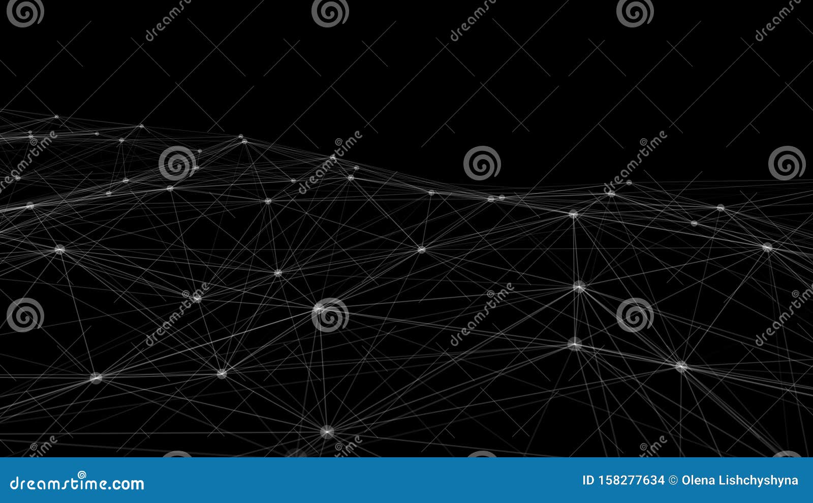 Network Connection Structure. Data Transfer. Abstract Background with Interweaving of Dots and ...