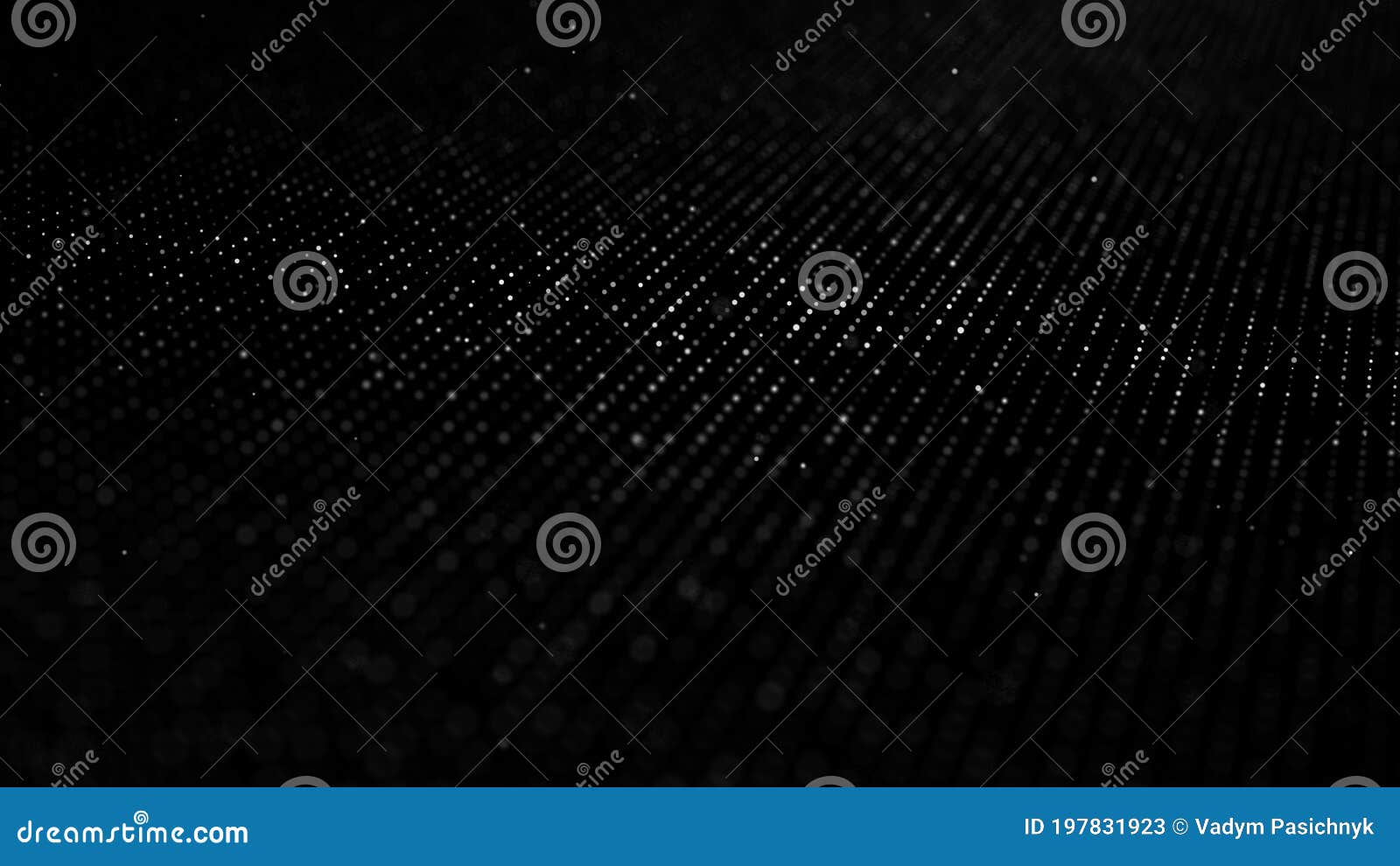 Network Connection Structure. Technological Black Background. Big Data ...