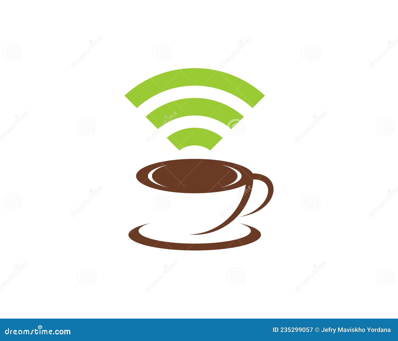 Network Connection Symbol on the Coffee Cup Stock Illustration ...