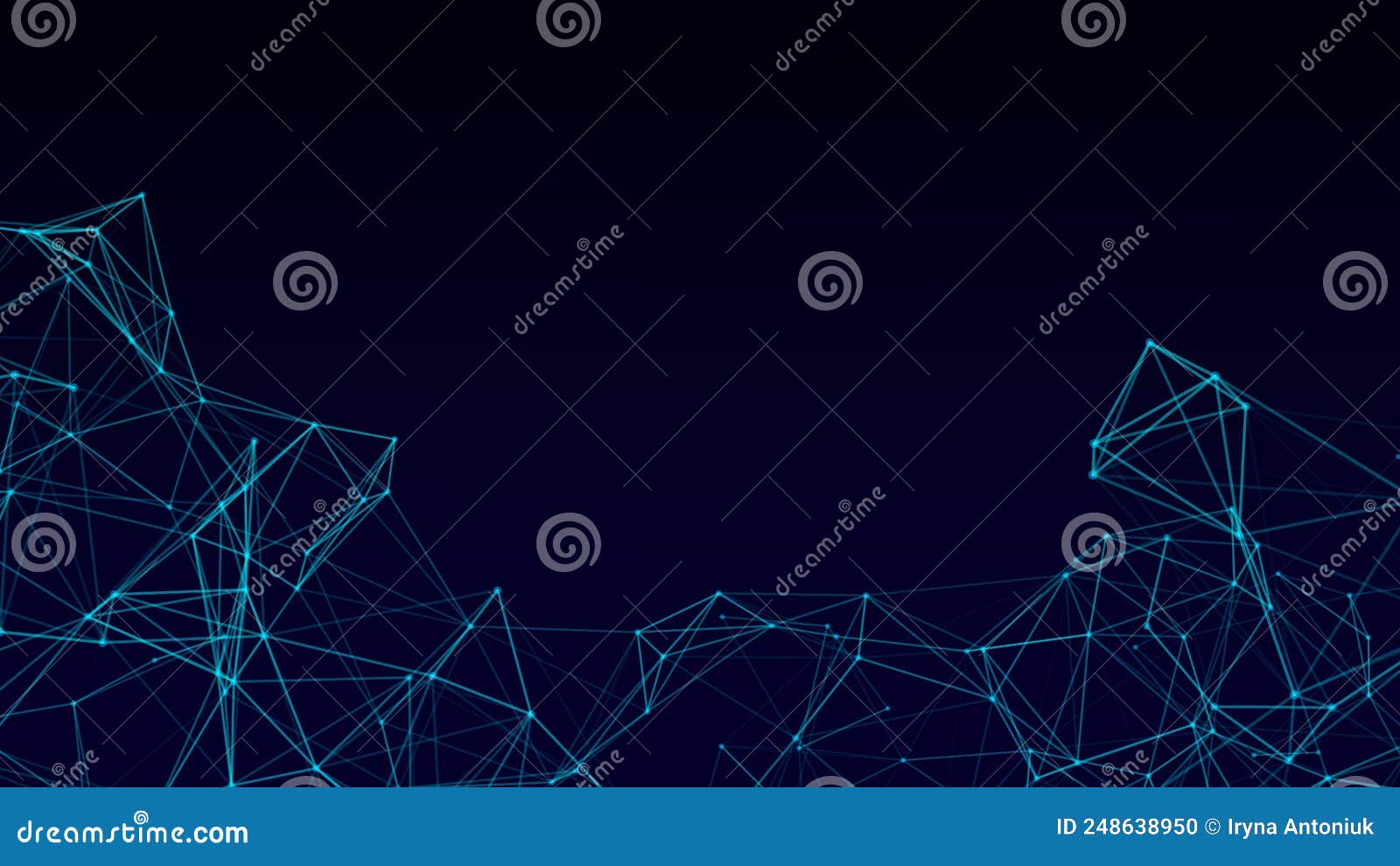 Network Connection Technology. Abstract Blue Background. Big Data ...
