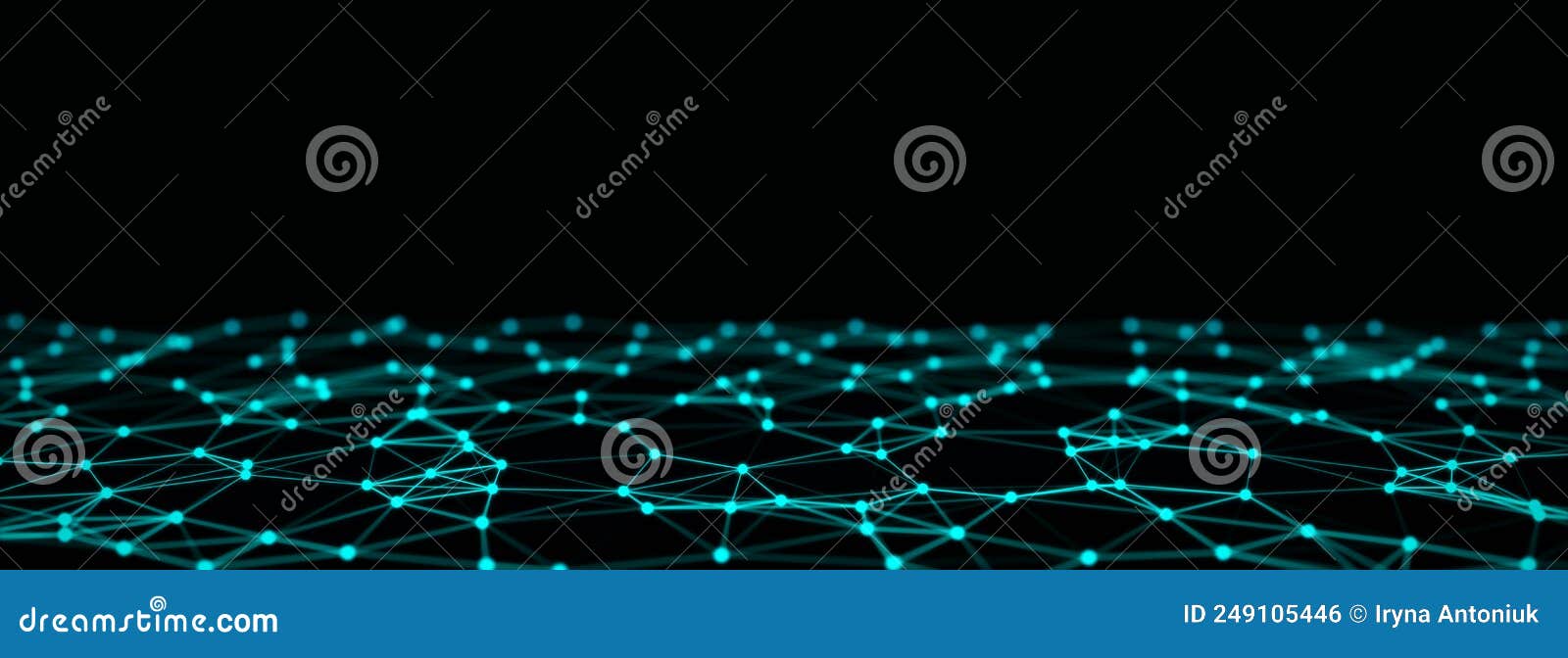Network Connection Technology. Abstract Dark Background. Digital ...