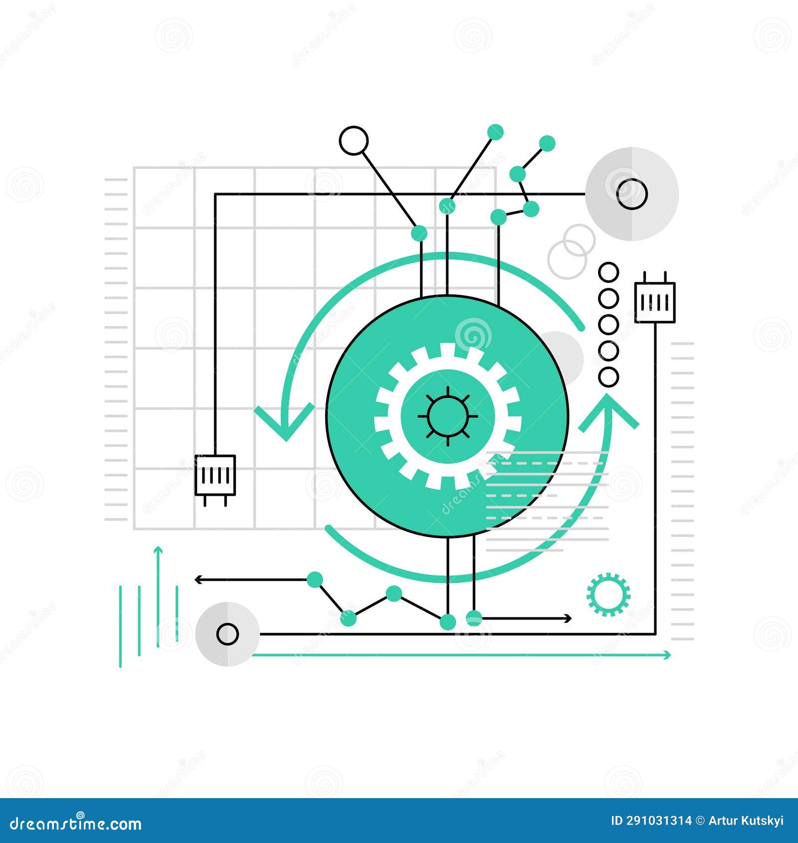 Network Connection Technology Stock Illustration - Illustration of ...