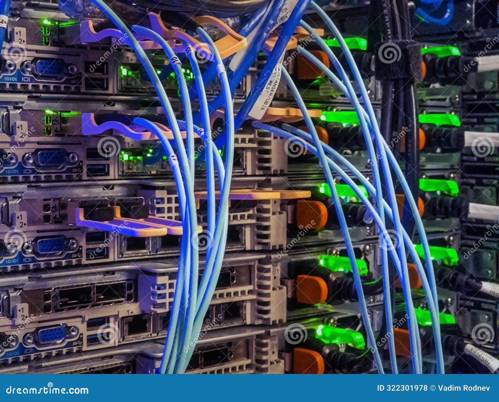 Network Connection Technology with Network Switch Router, Ethernet ...