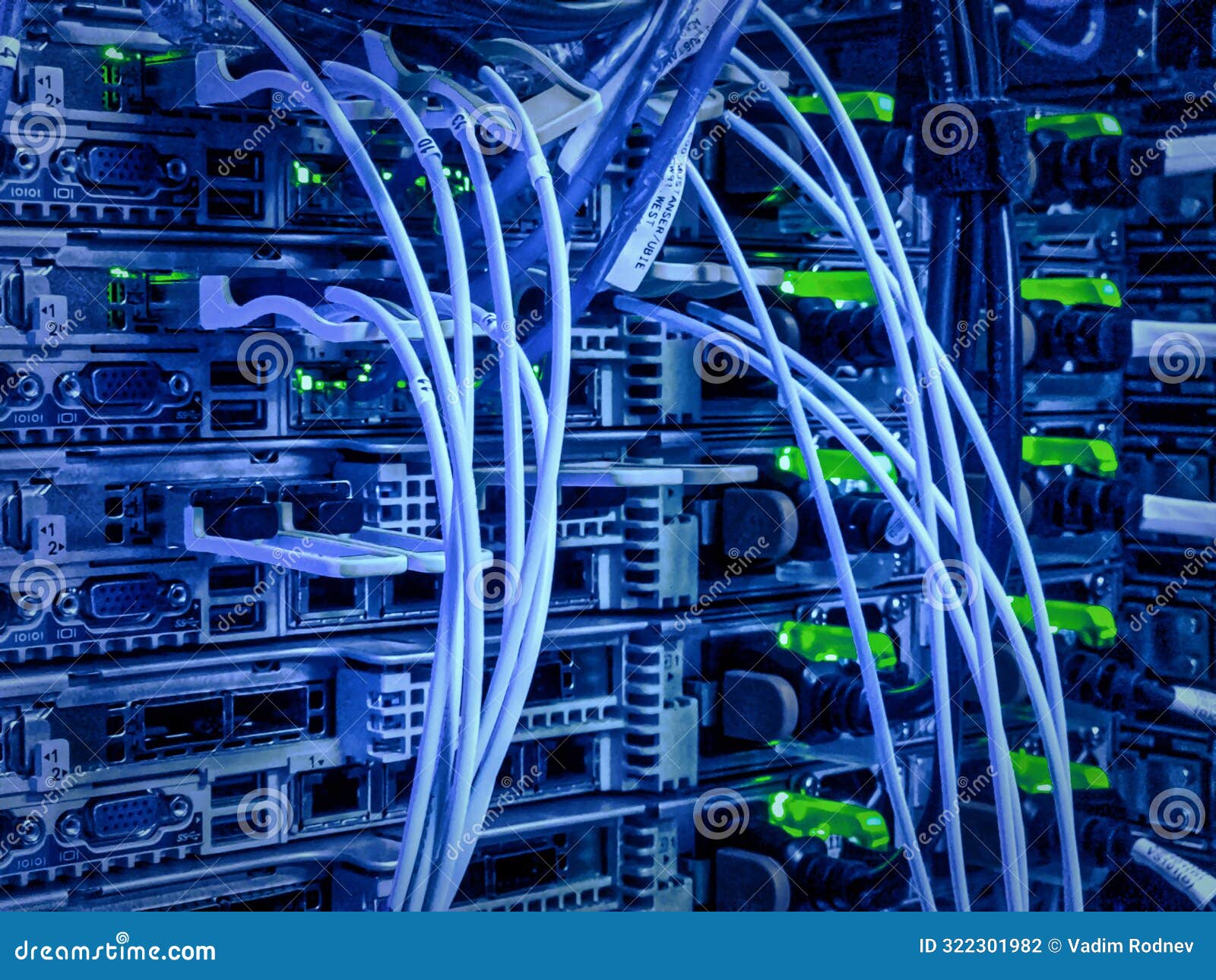 Network Connection Technology with Network Switch Router, Ethernet ...