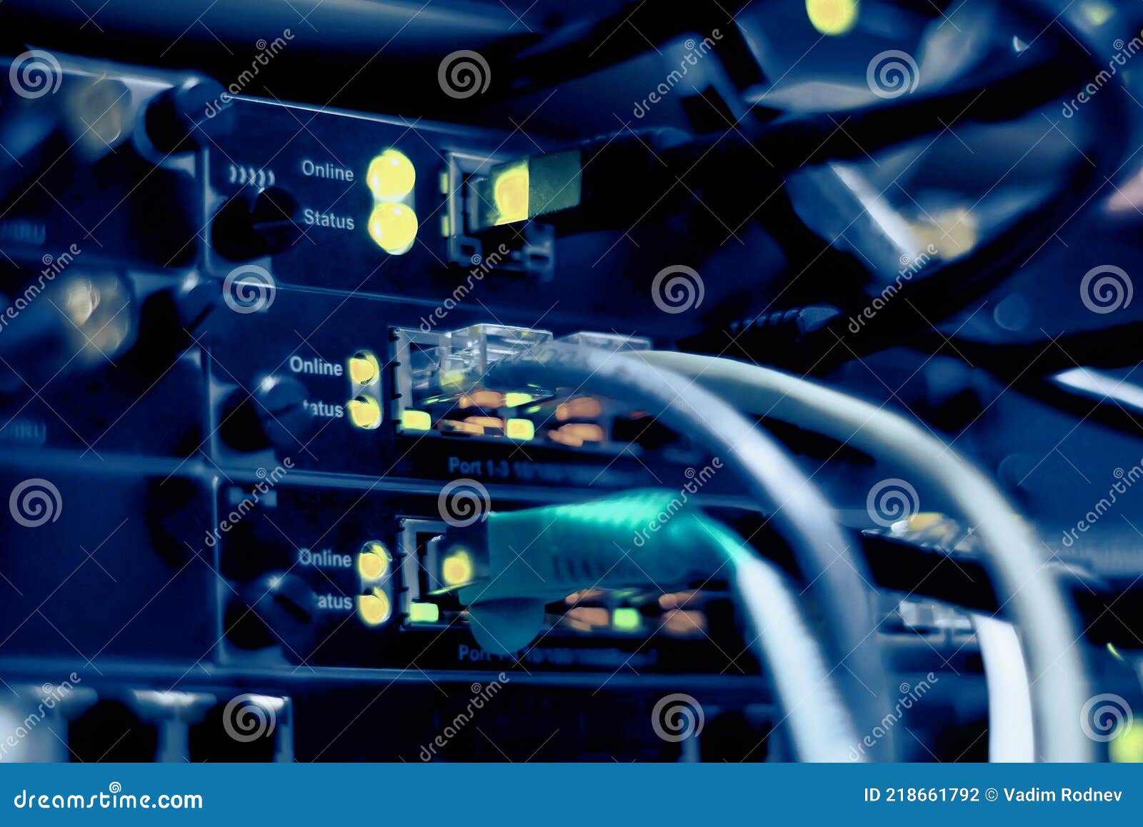 Network Connection Technology with Network Switch Router, Ethernet ...