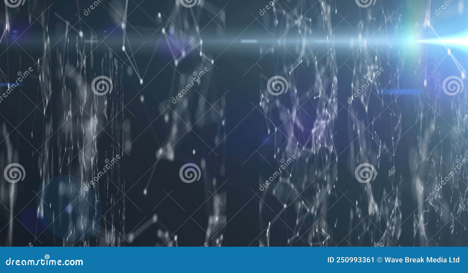 Network of Connections Against Blue Background Stock Illustration ...