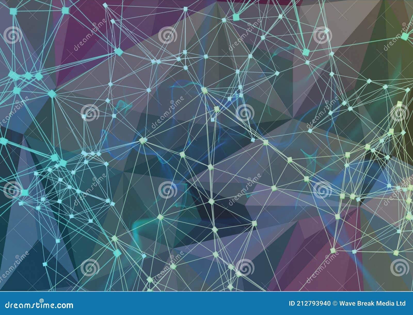 Network of Connections Against Plexus Network on Purple Background ...