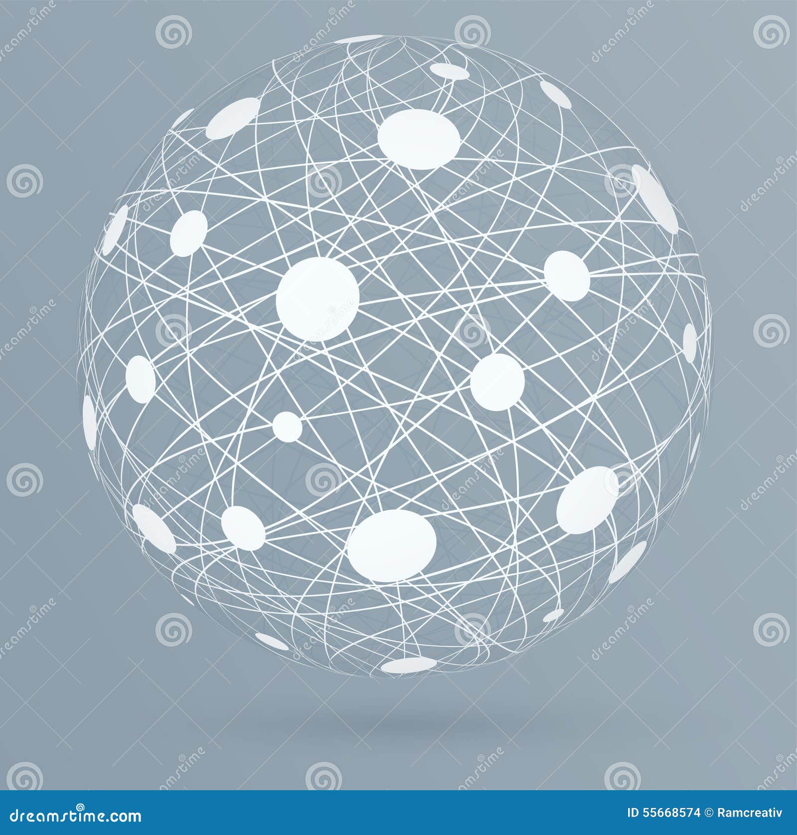 Network Connections with Circles, Global Digital Connections Stock ...