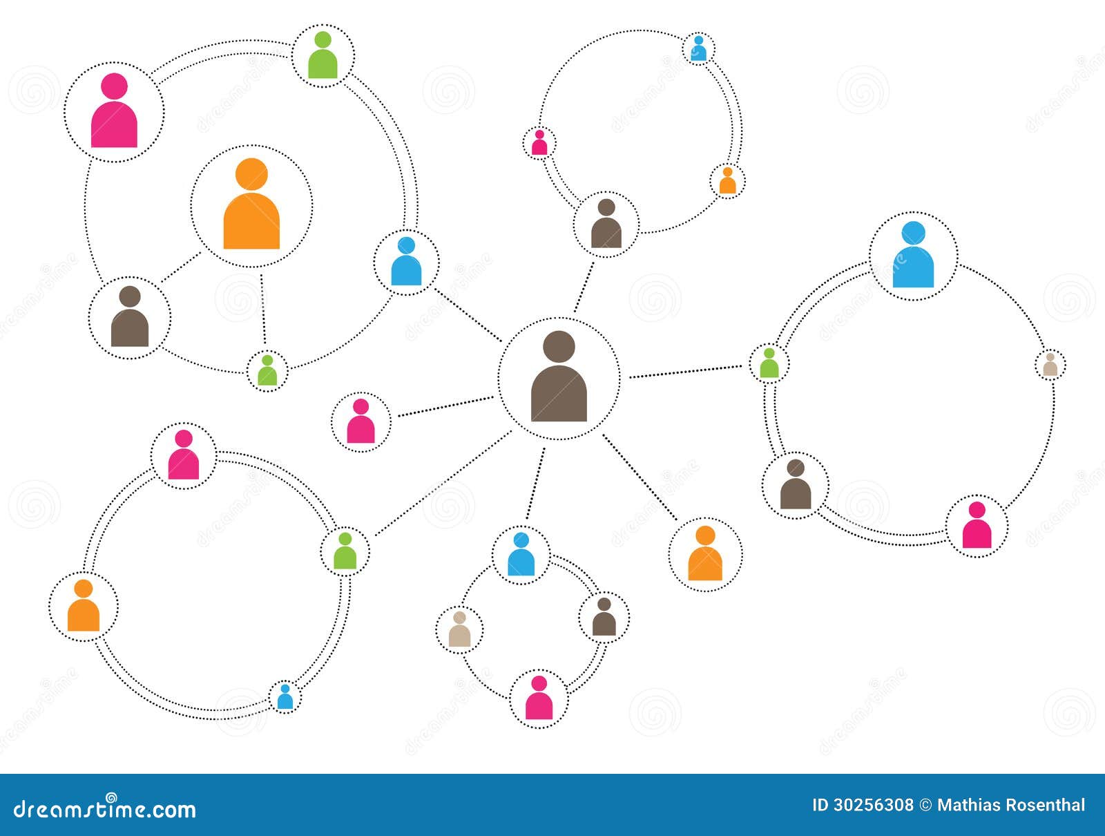 Network Connections Concept Stock Illustration - Illustration of ...