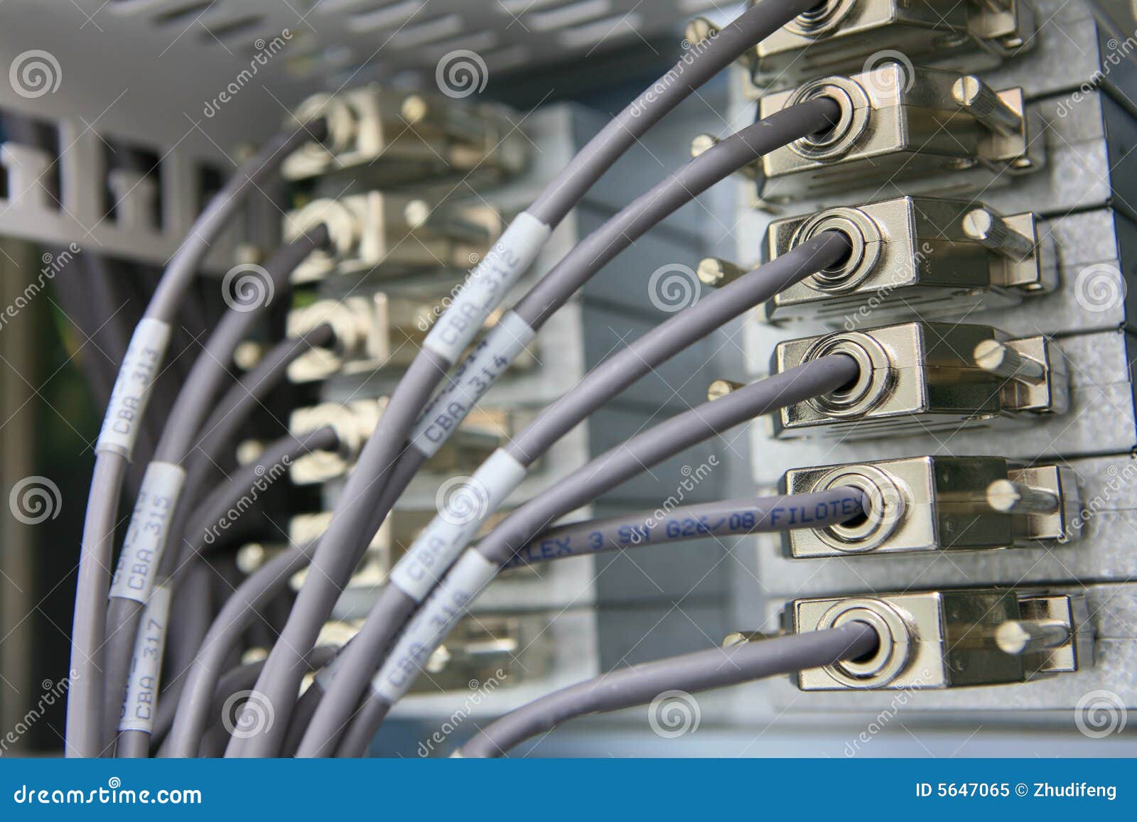 Network Connections Going into Rack Stock Image - Image of rack ...