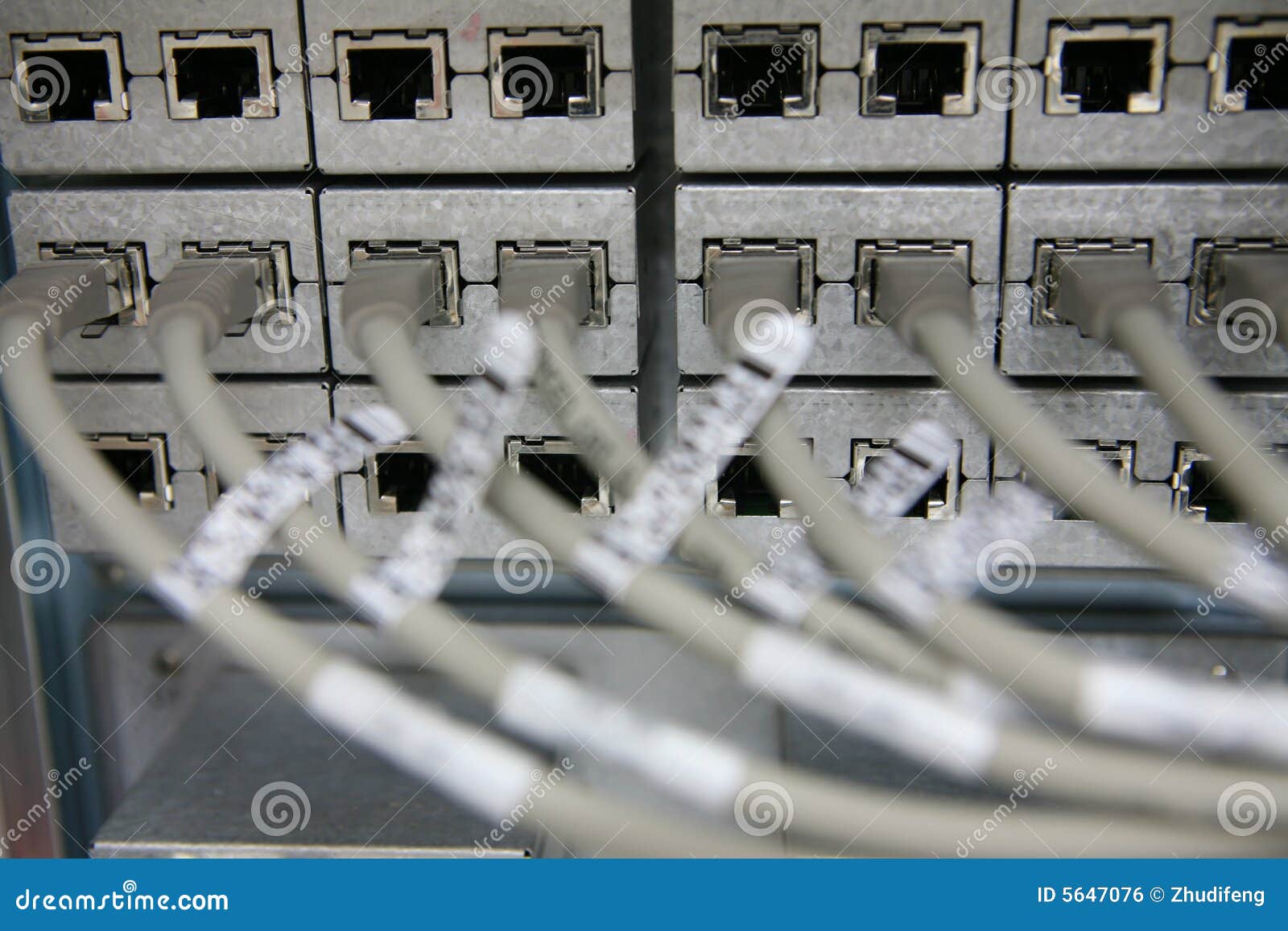 Network Connections Going into Rack Stock Photo - Image of server, rack ...