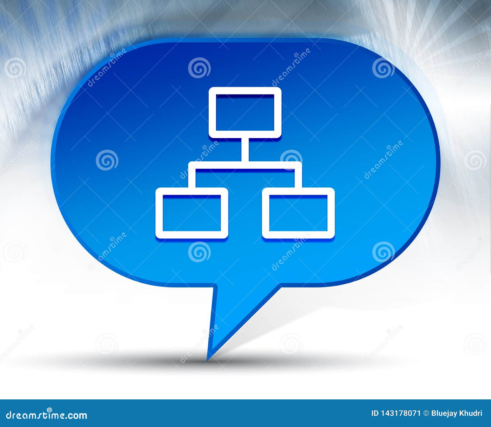 Network Connections Icon Blue Bubble Background Stock Image - Image of ...