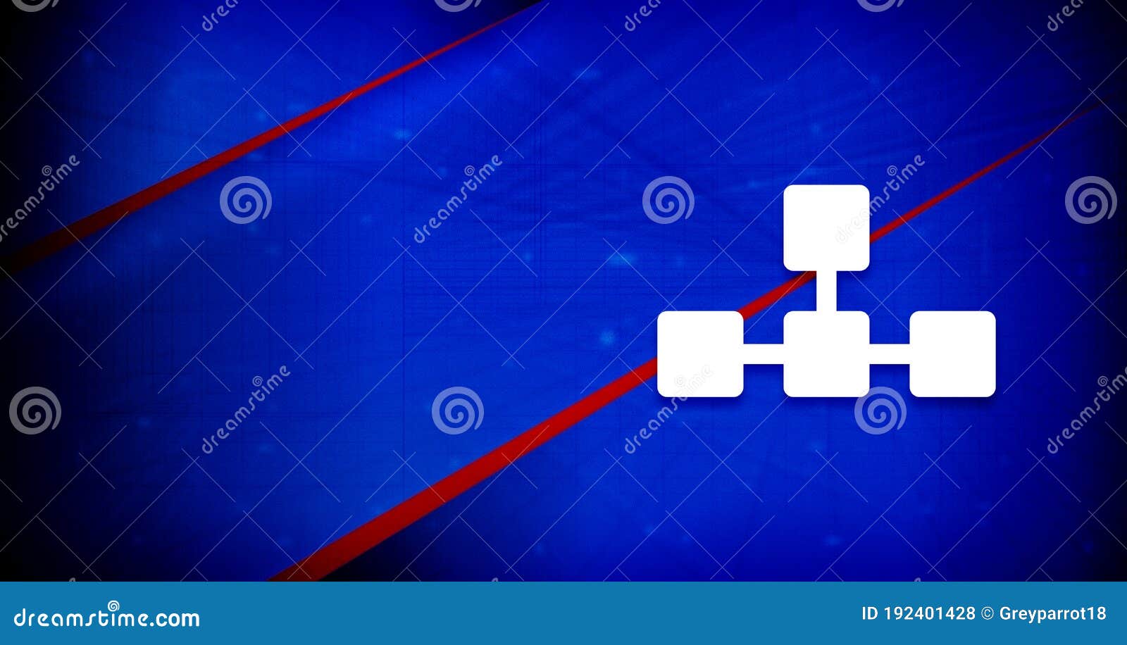Network Connections Icon Elegant Architecture Design Blue Banner ...