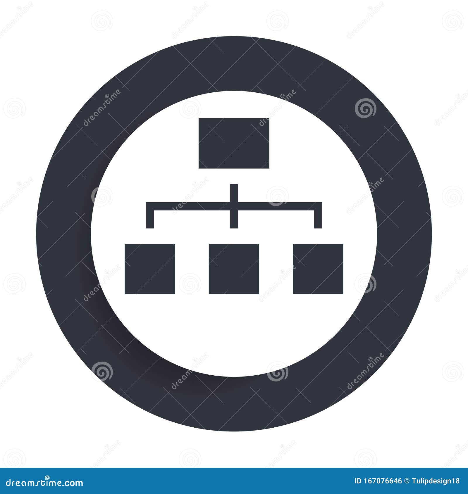 Network Connections Icon Flat Vector Round Button Clean Black and White Design Concept Isolated ...
