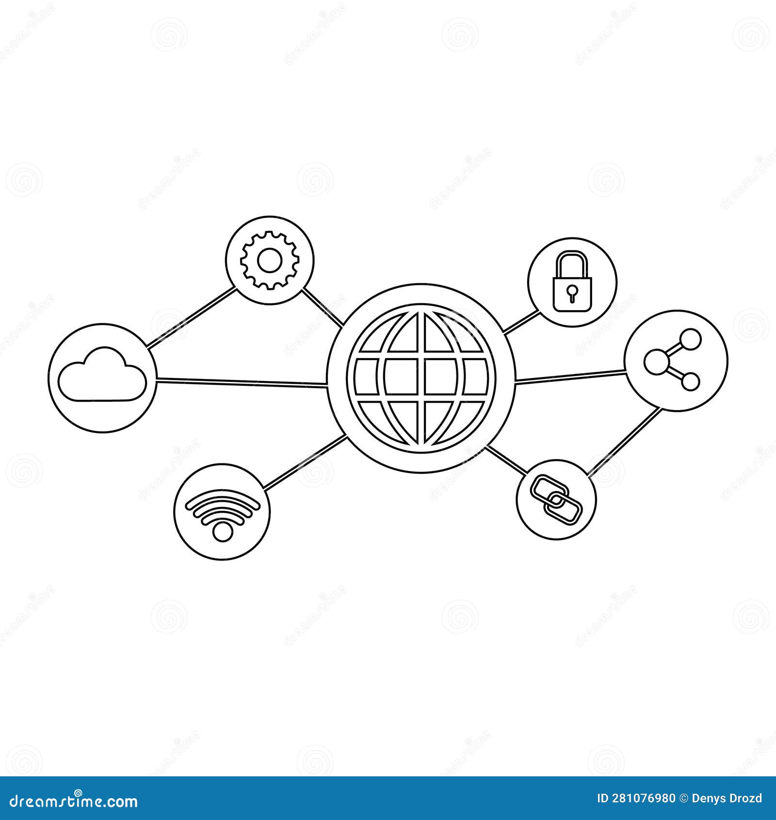 Network Connections Icon Vector. Internet Illustration Sign. Net Symbol ...