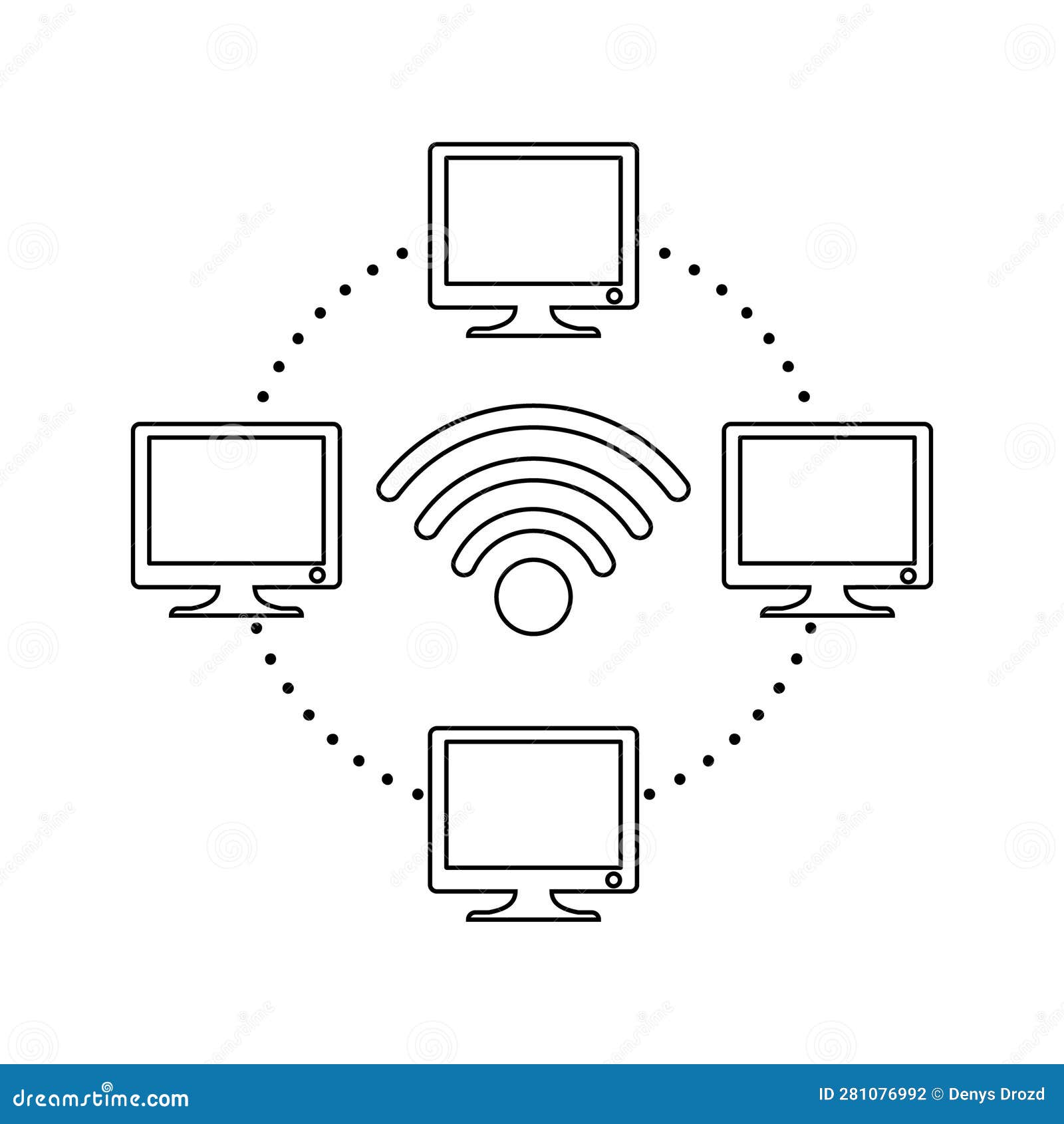Network Connections Icon Vector. Internet Illustration Sign. Net Symbol ...