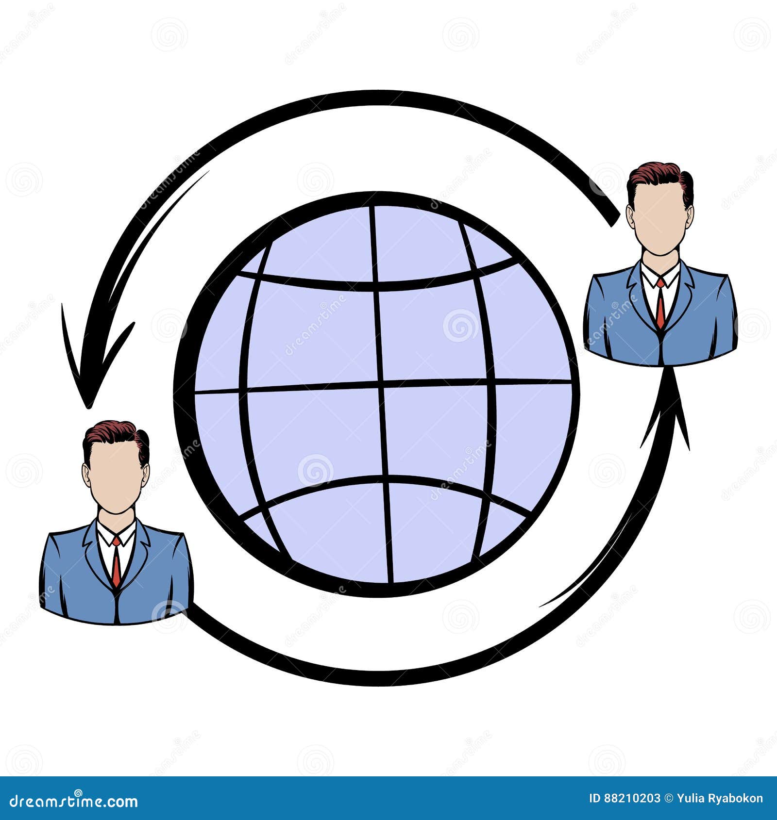 Network Connections between People Icon Cartoon Stock Vector ...