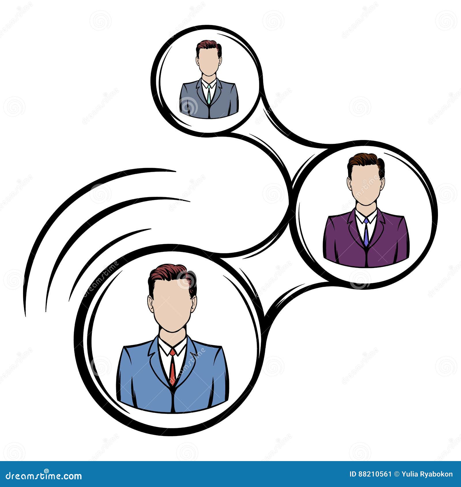 Network Connections between People Icon Cartoon Stock Vector ...