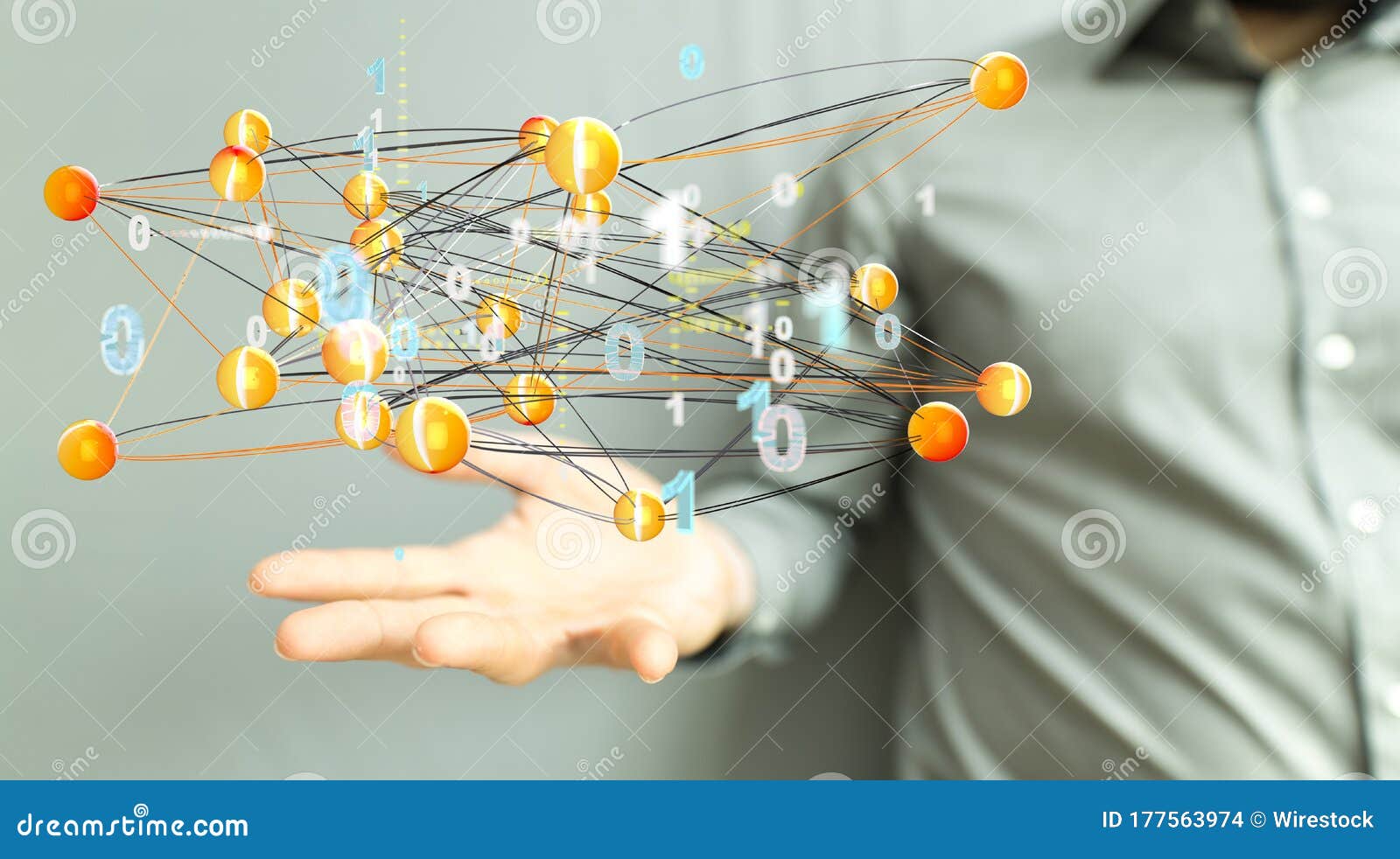 A Network Connections Team Working and Interacting Stock Photo - Image ...