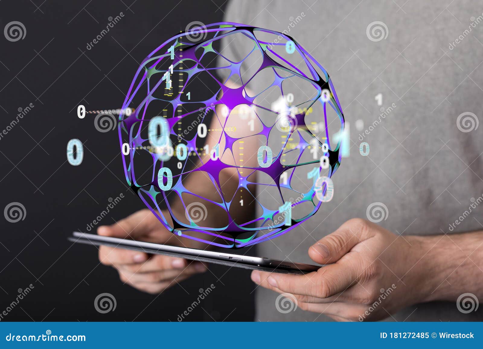 A Network Connections Team Working and Interacting Stock Image - Image ...