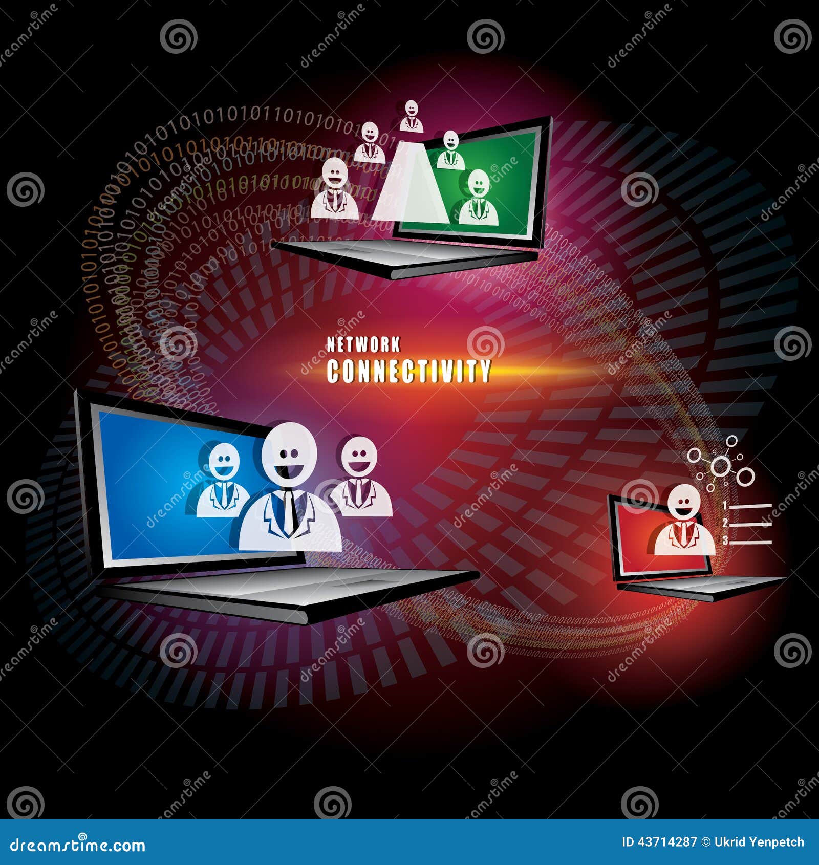 Network Connectivity Concept Vector Stock Vector - Illustration of ...