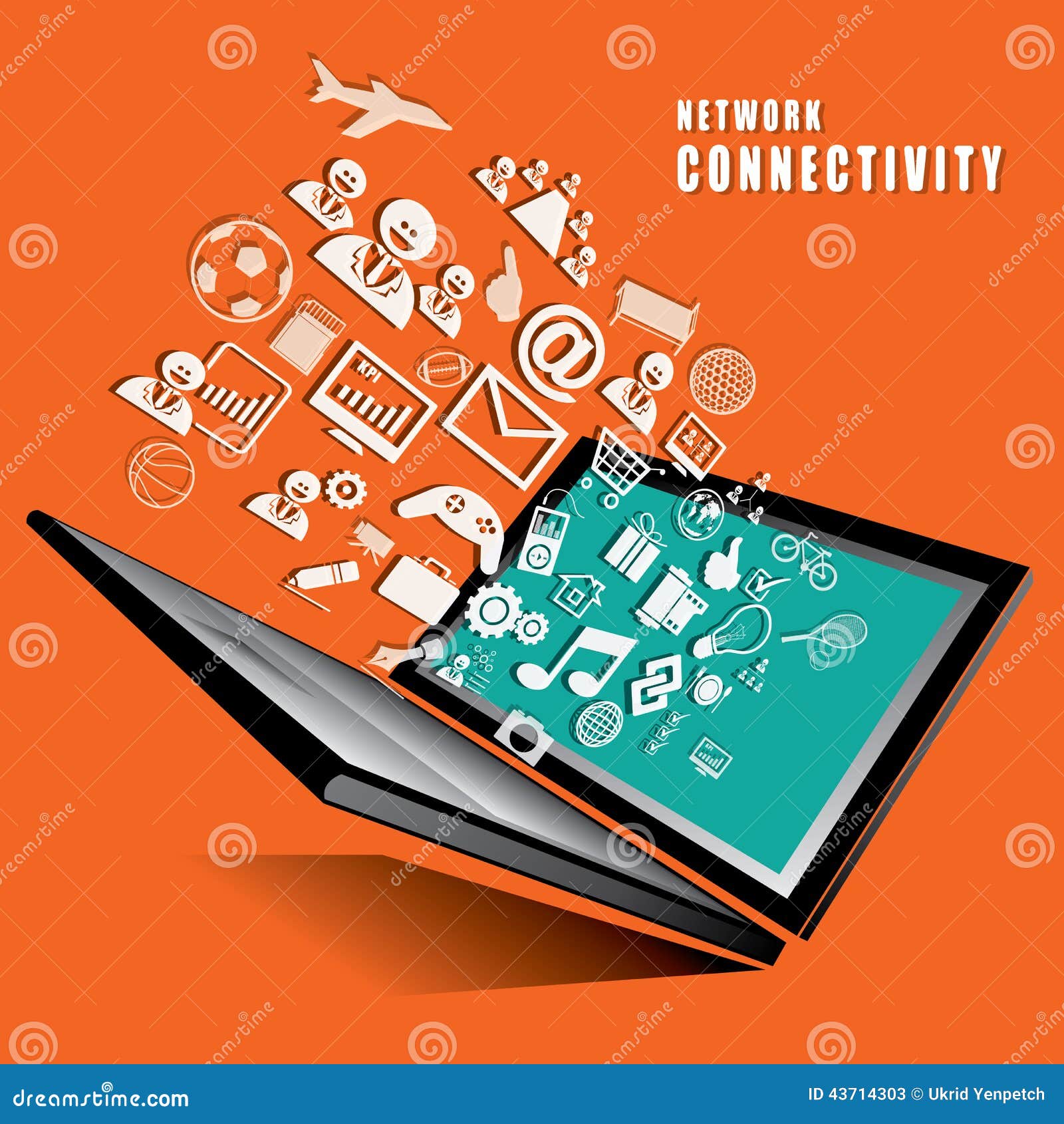 Network Connectivity Concept Vector Stock Vector - Illustration of ...