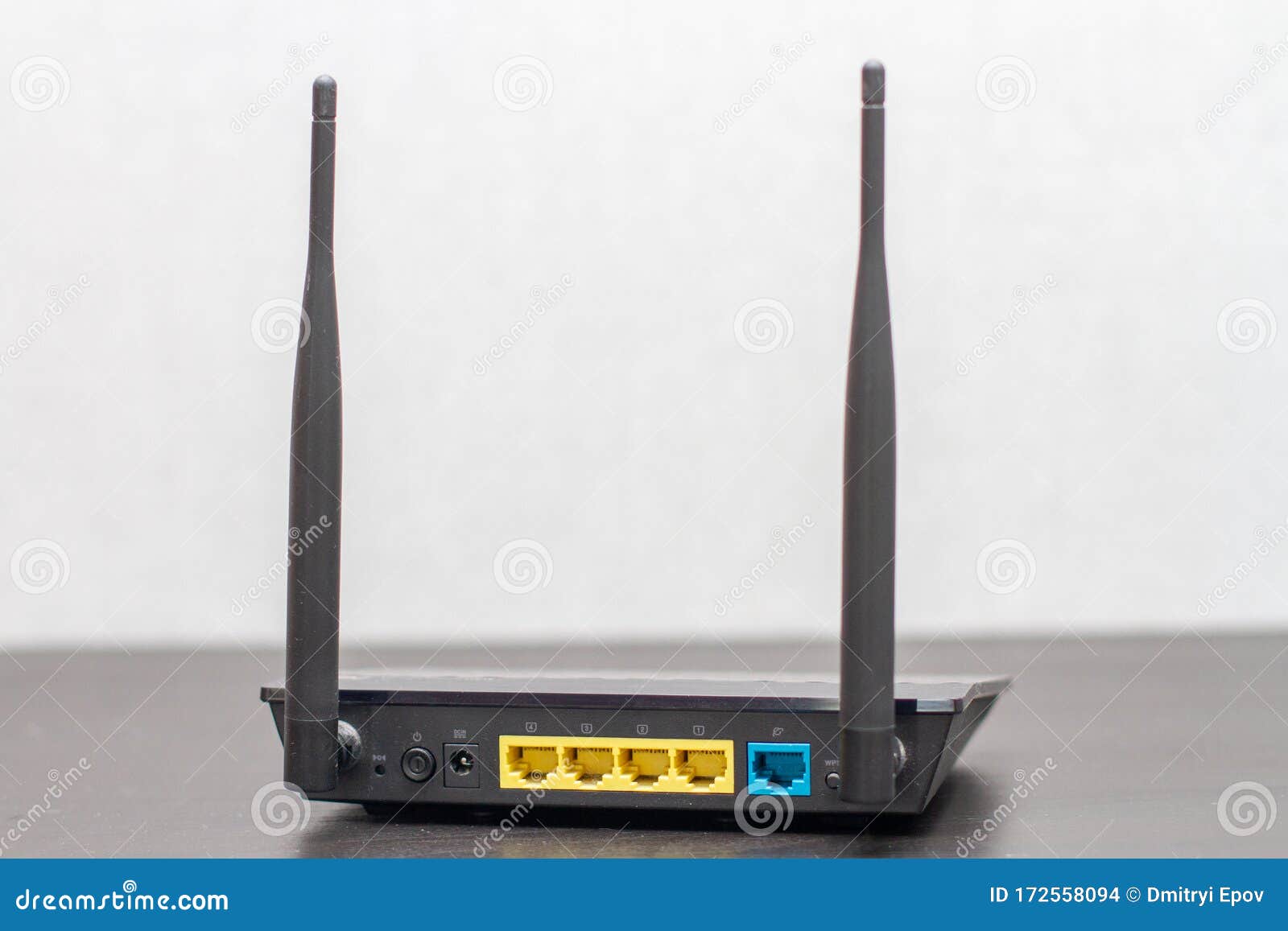Network Connectors Wifi Wireless Router on Office Stock Photo - Image ...