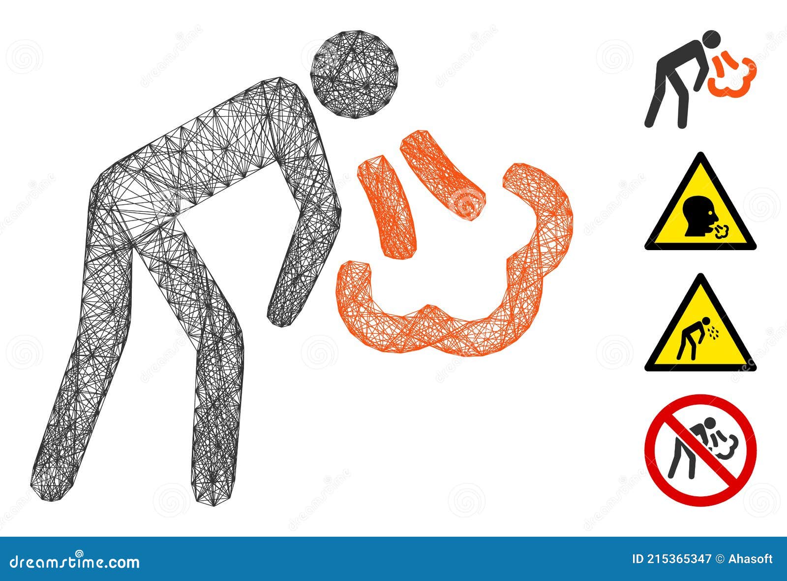 Linear Puking Emoji Icon From Emoji Outline Collection. Thin Line ...