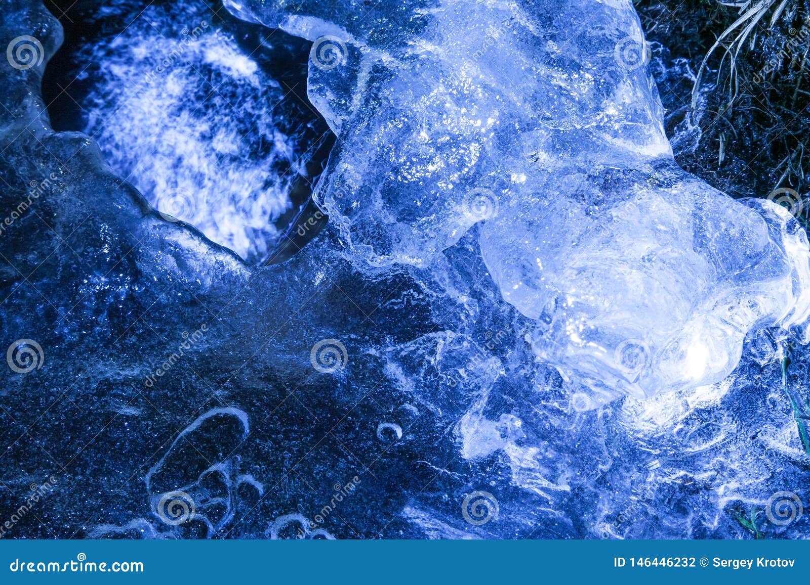 Network of Cracks in Thick Solid Frozen Layer of Ice with Shining Light ...